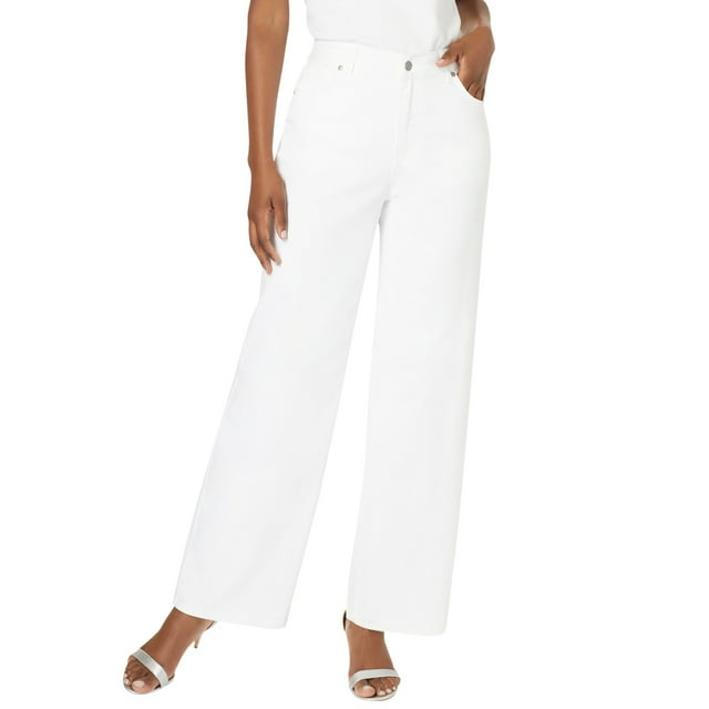 Roaman's Women's Plus Size Petite Invisible Stretch Iconic Wide-Leg ...