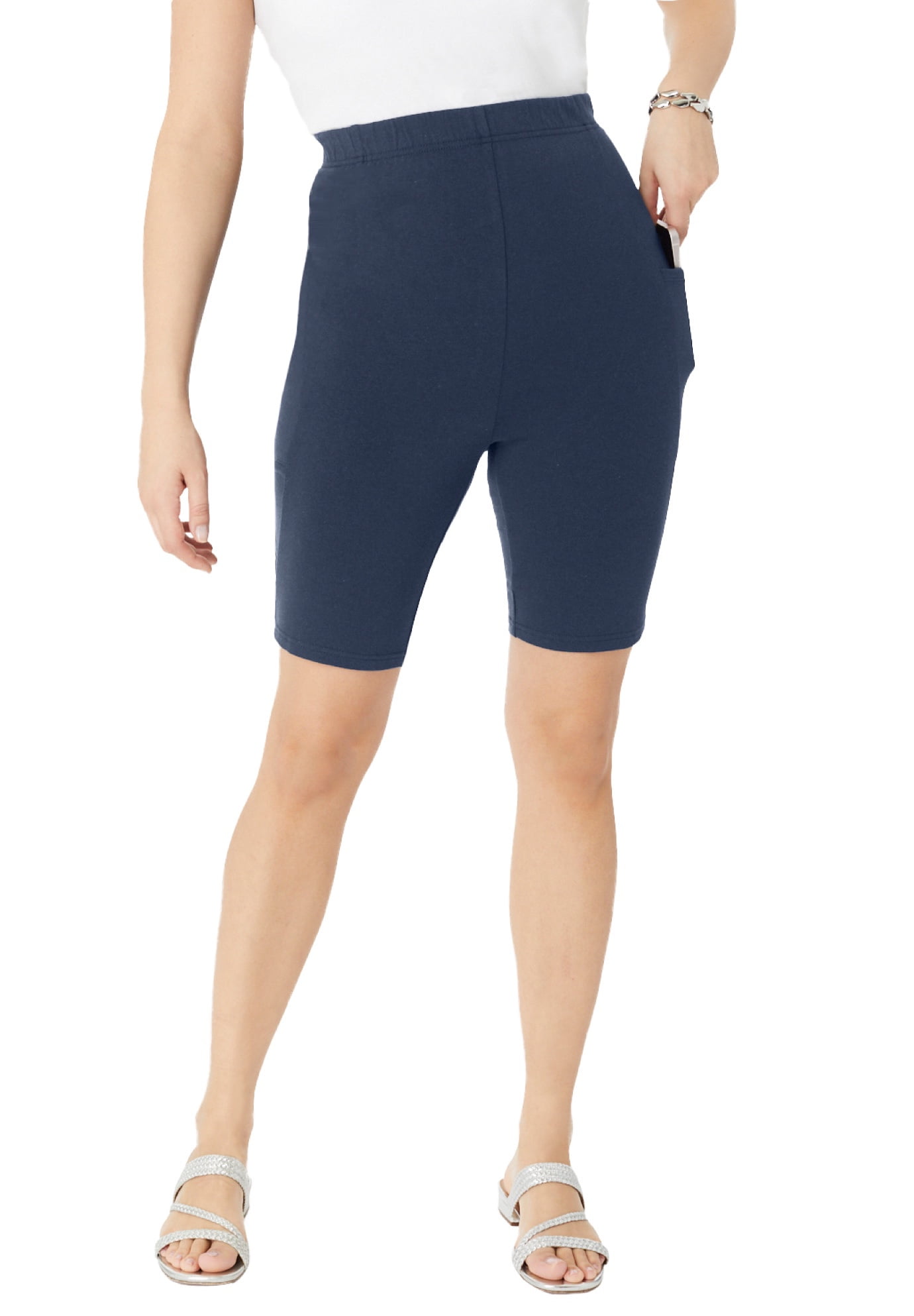 Roaman's Women's Plus Size Side-Pocket Bike Short - Walmart.com