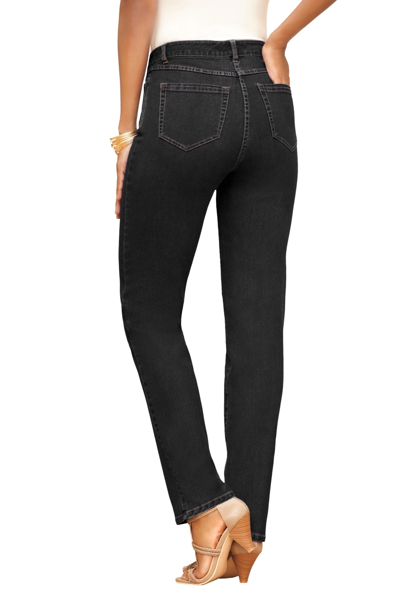Roaman's Women's Plus Size Tall Invisible Stretch Iconic Straight Leg ...