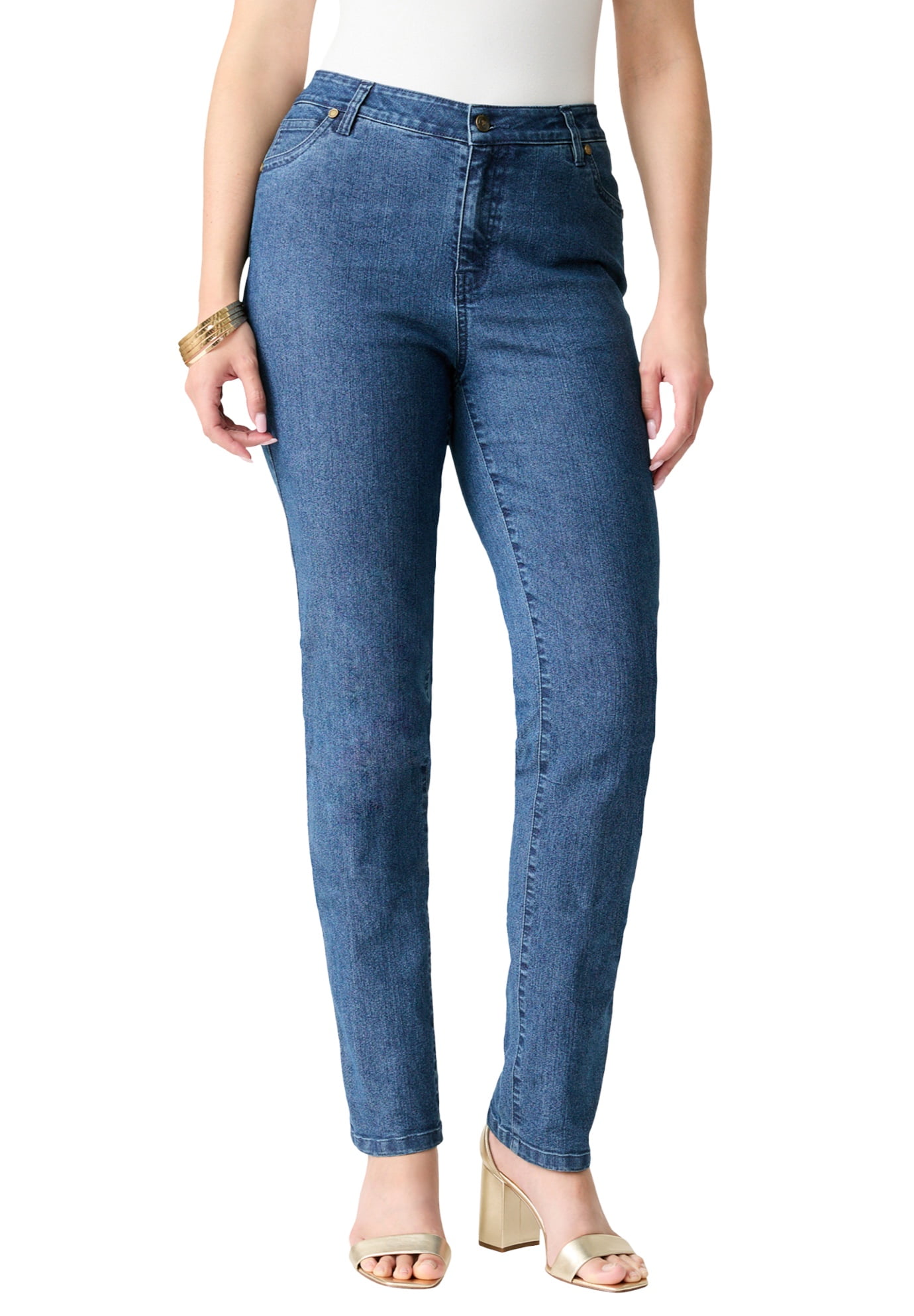 Roaman's Women's Plus Size Tall Plus Size 24/7 Stretch Straight Leg ...