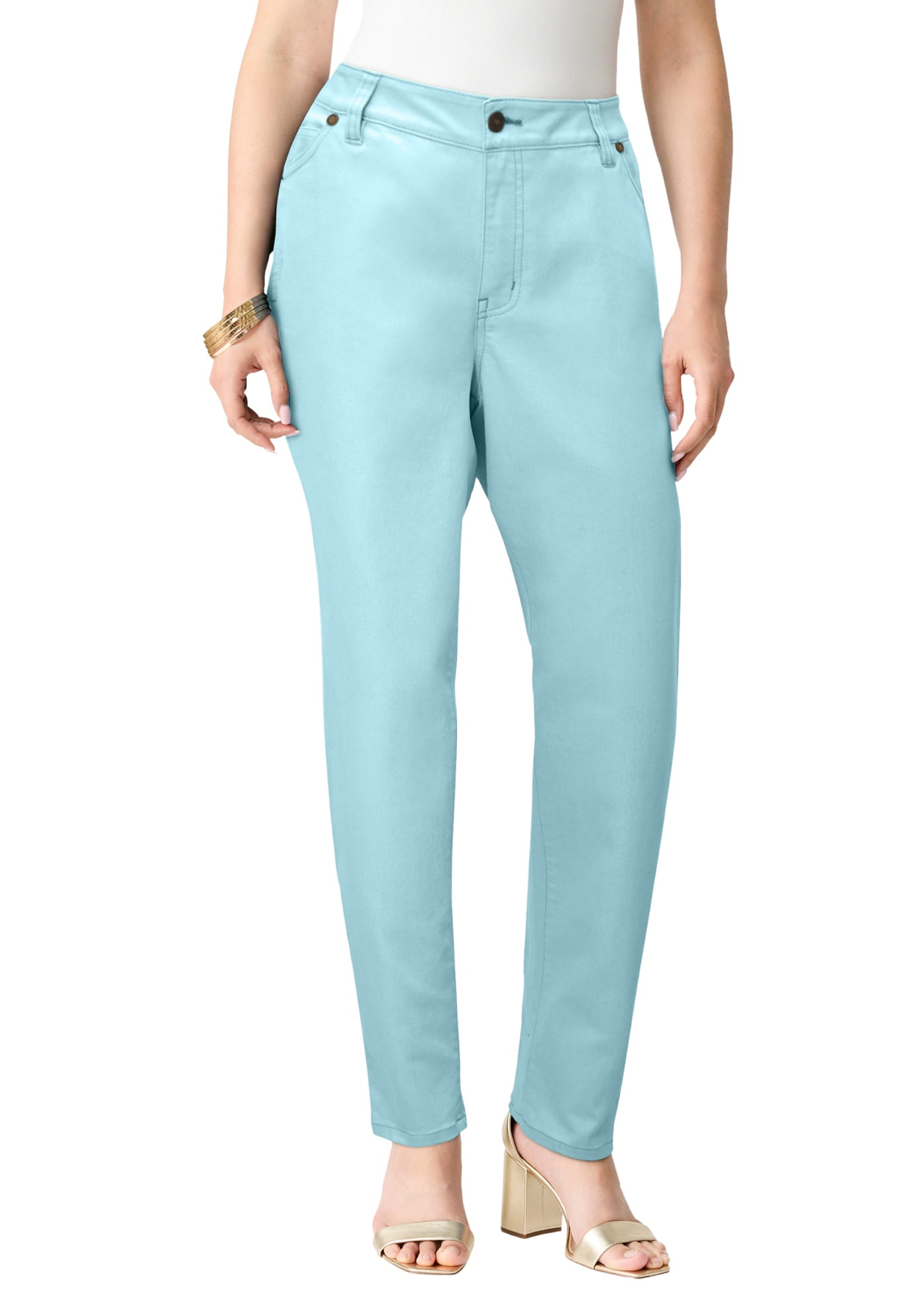 Roaman's Women's Plus Size Tall Classic Stretch Straight Leg Jean ...
