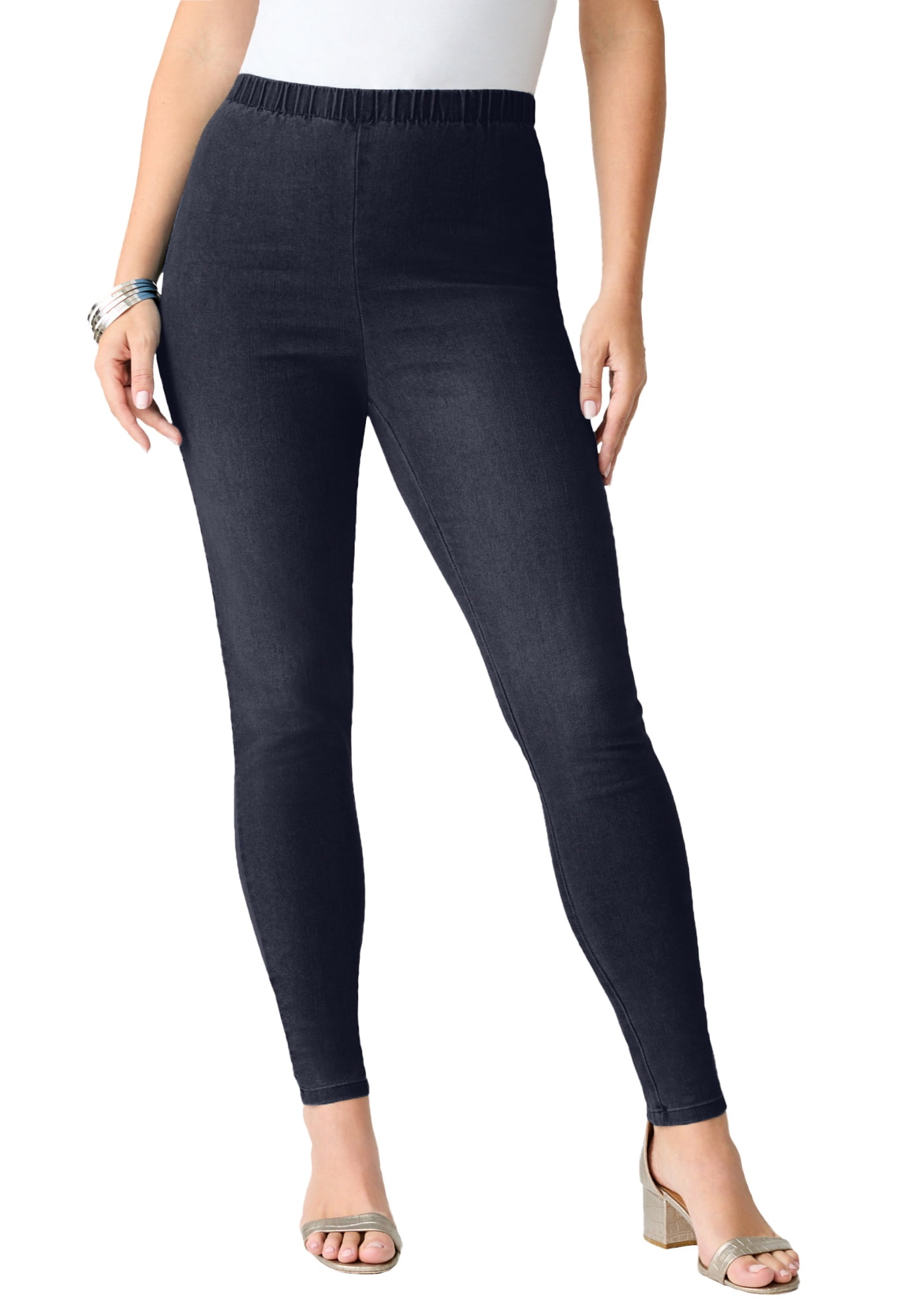 Roaman's Women's Plus Size Tall Slim Leg Comfort Stretch Jean - Walmart.com
