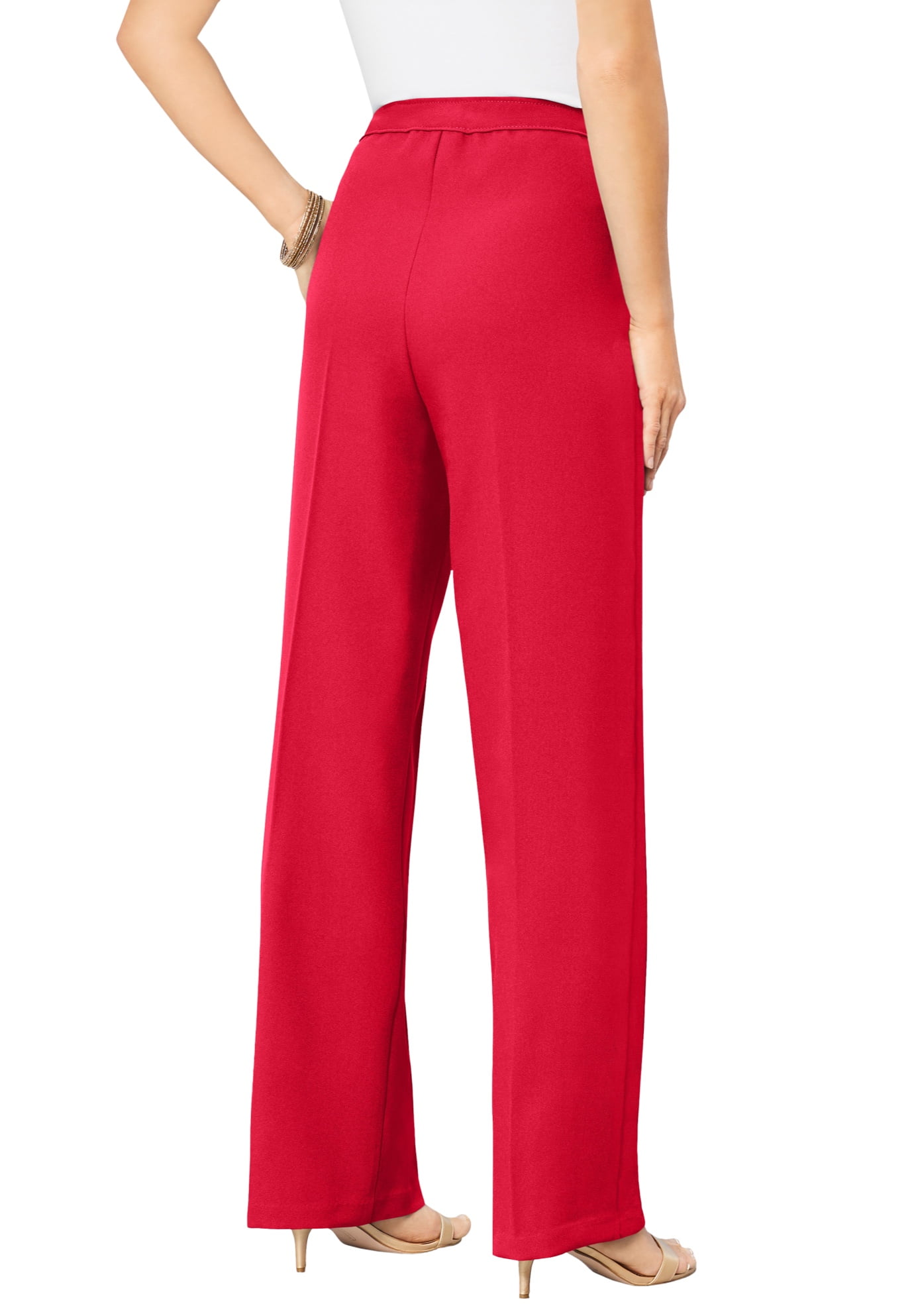Roaman's Women's Plus Size Tall Wide-Leg Bend Over Pant - Walmart.com