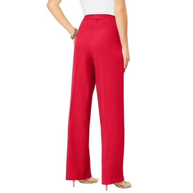 Roaman's Women's Plus Size Tall Wide-Leg Bend Over Pant - Walmart.com