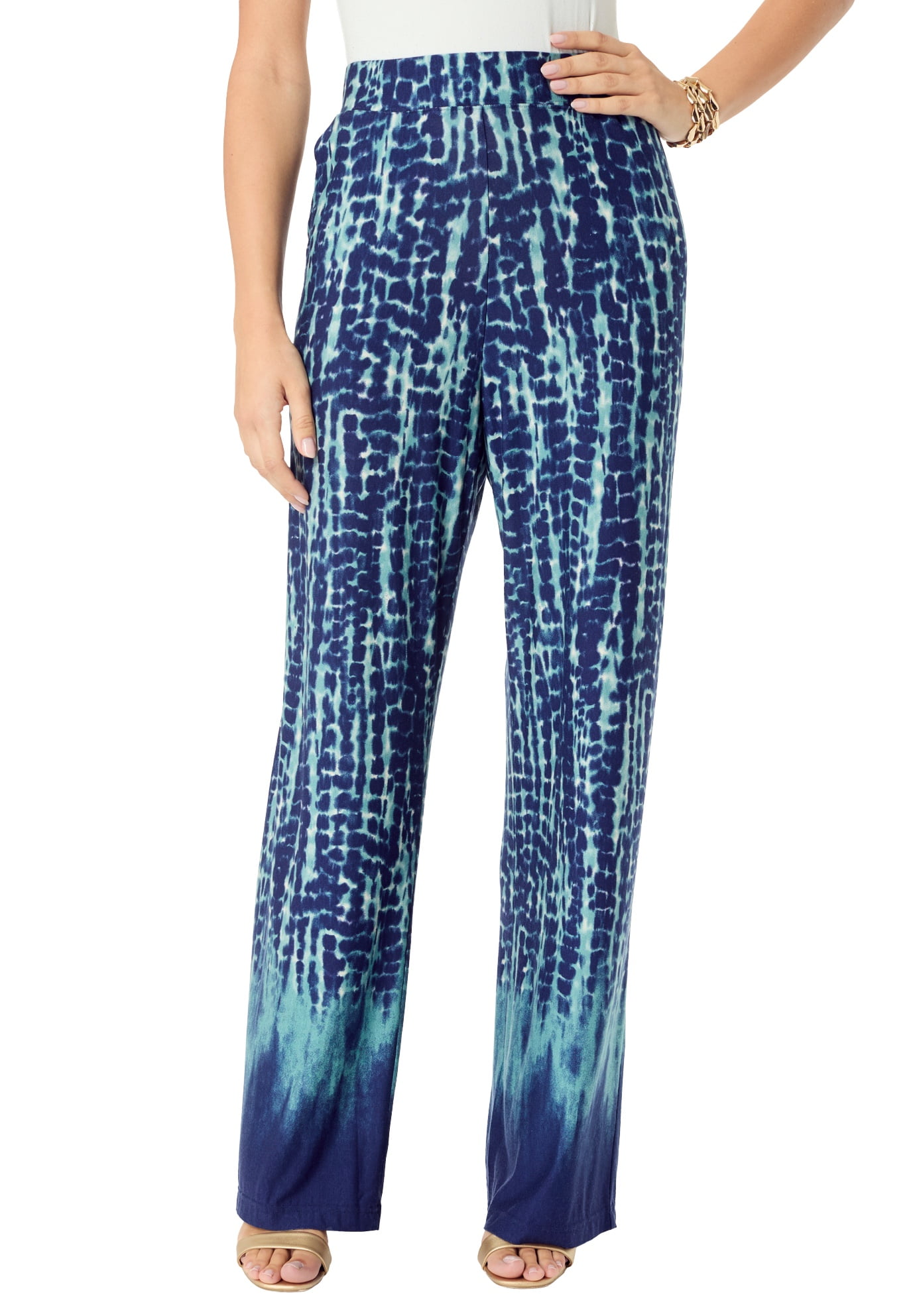 Roaman's Women's Plus Size Ultra Drape Pull-On Pant - Walmart.com