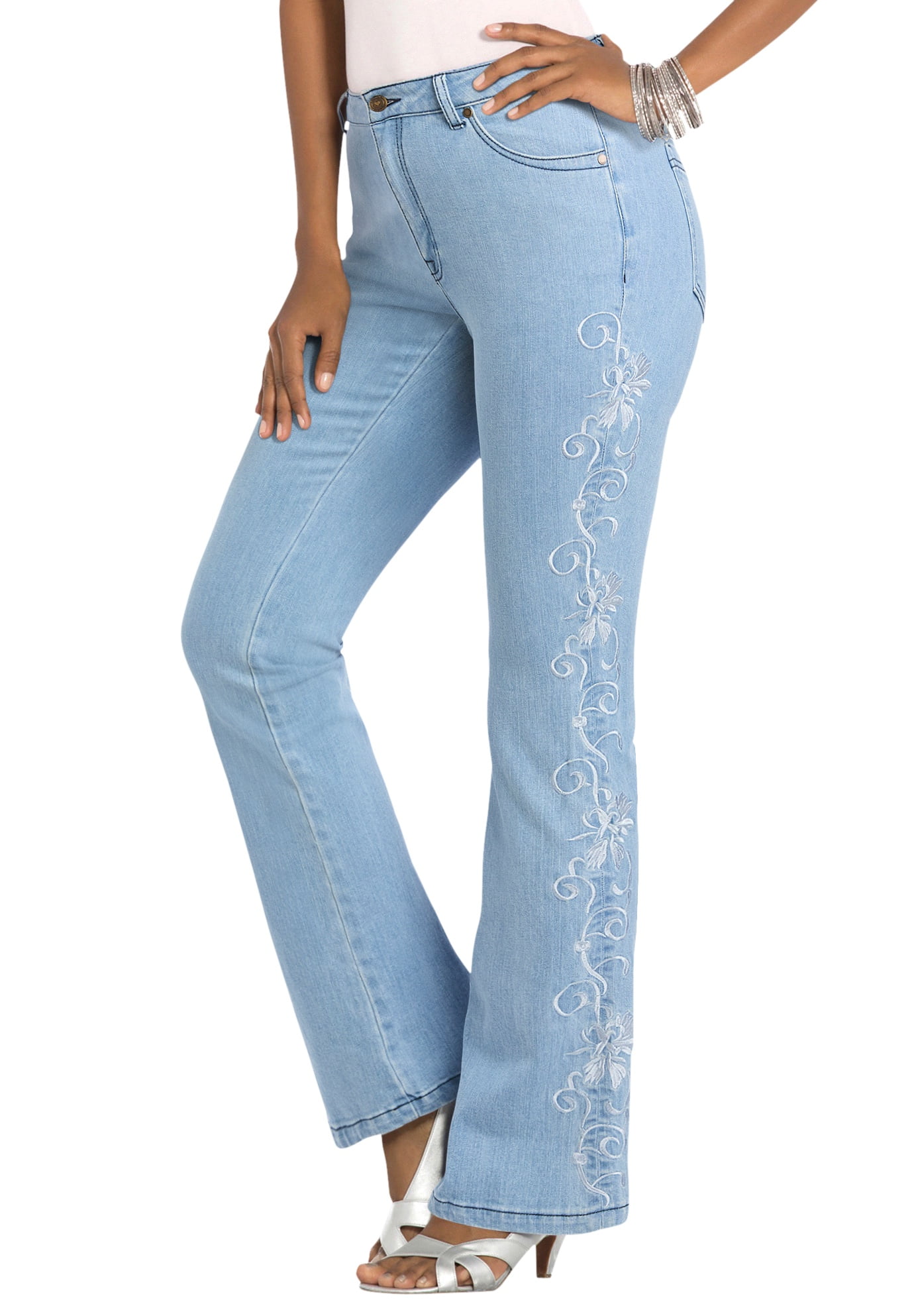 Roaman's Women's Plus Size Whitney Jean With Invisible Stretch ...