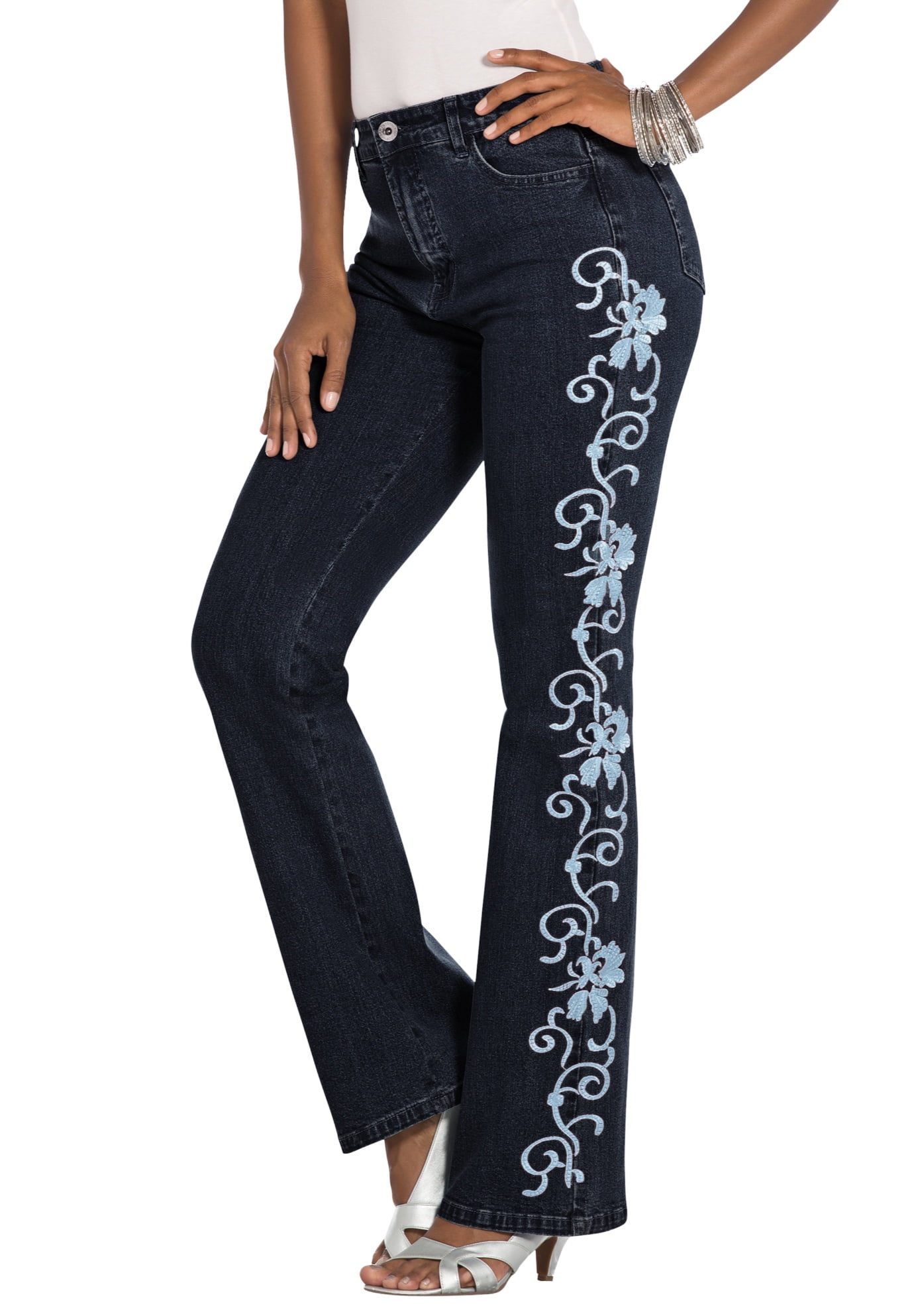 Roaman's Women's Plus Size Whitney Jean With Invisible Stretch ...