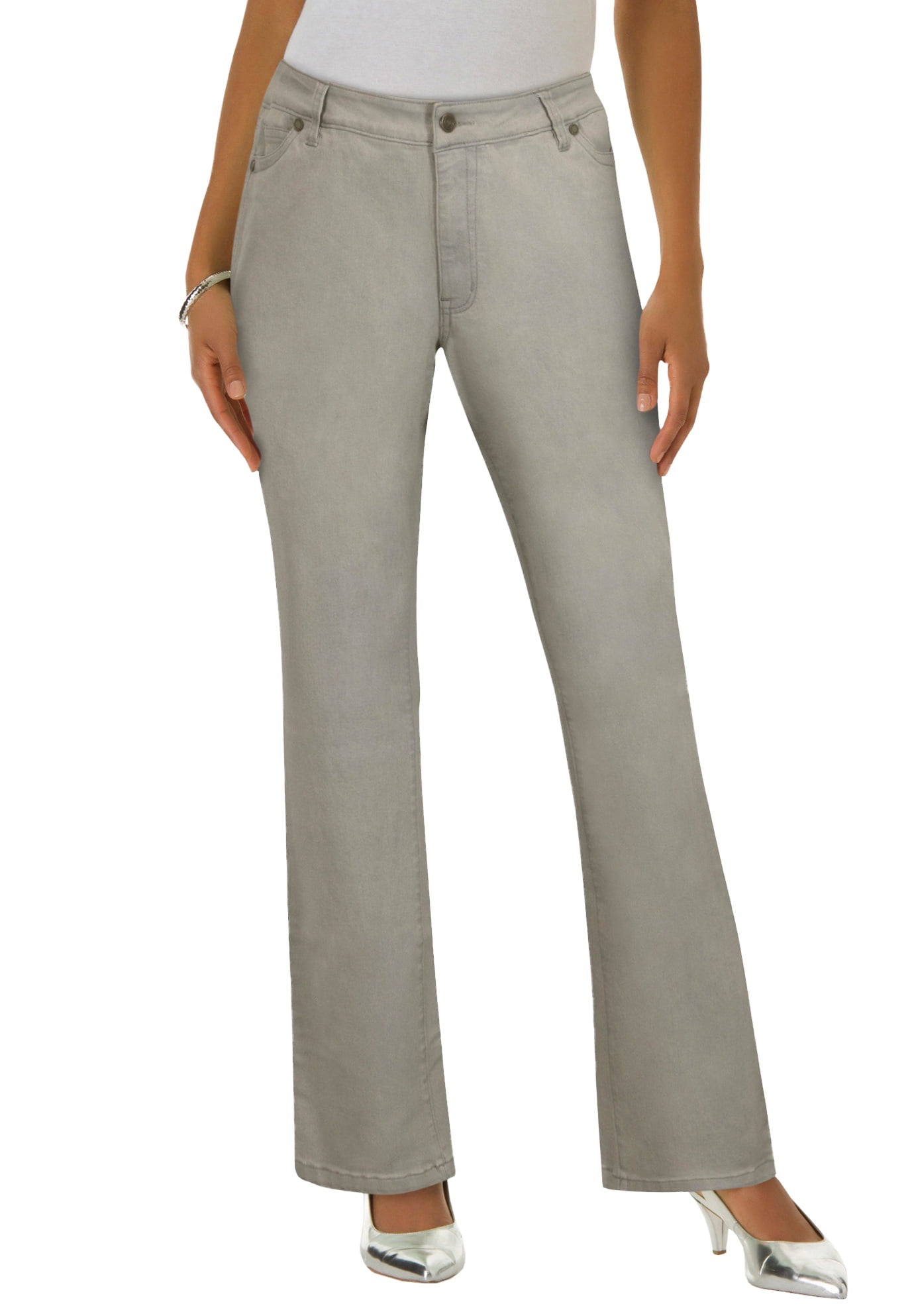 Roamans Womens Plus Size Tall Bootcut Jean With Invisible Stretch Jean