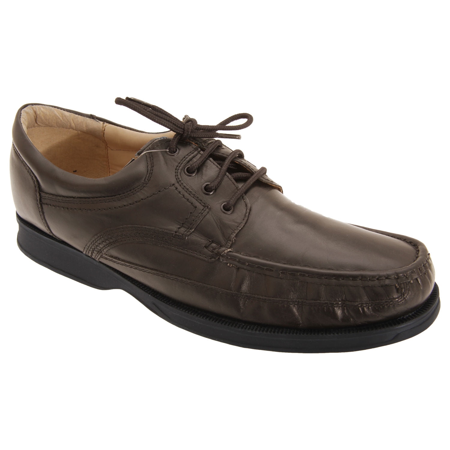 Roamers Mens Canoe Front Apron Tie Softie Leather Shoes - Walmart.com