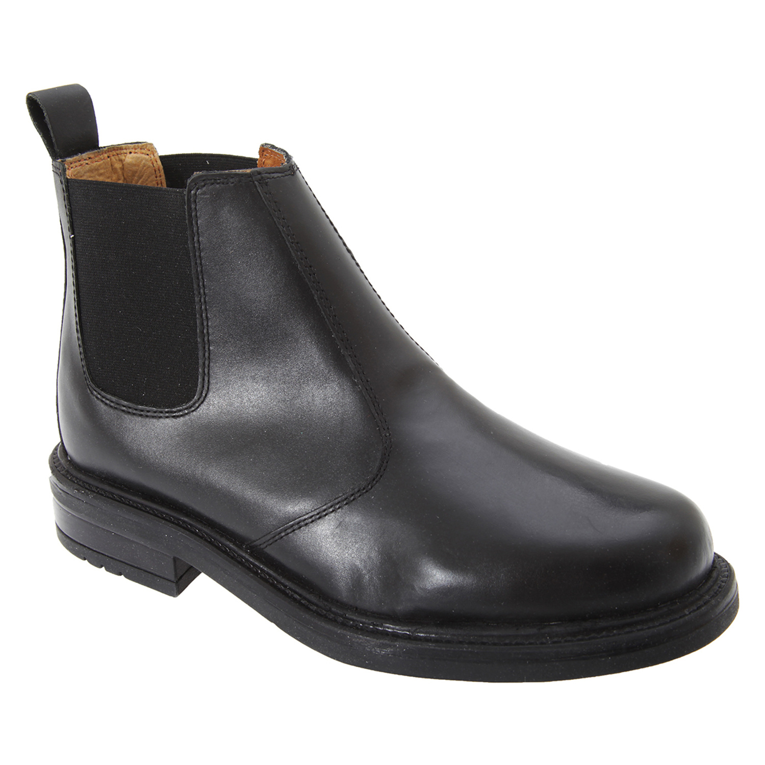 Roamers Mens Leather Quarter Lining Gusset Chelsea Boots - Walmart.com