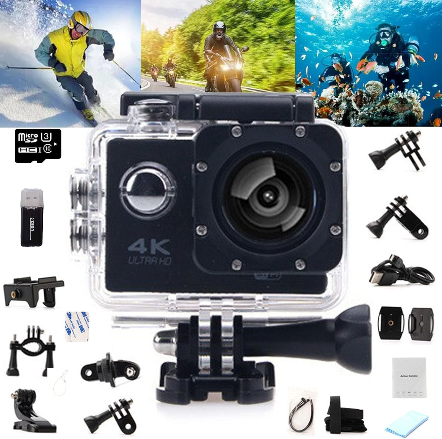 Roamix Vision+ 4K, Roamix Vision 4K Action Camera, Qinux Pixgo 4K ...