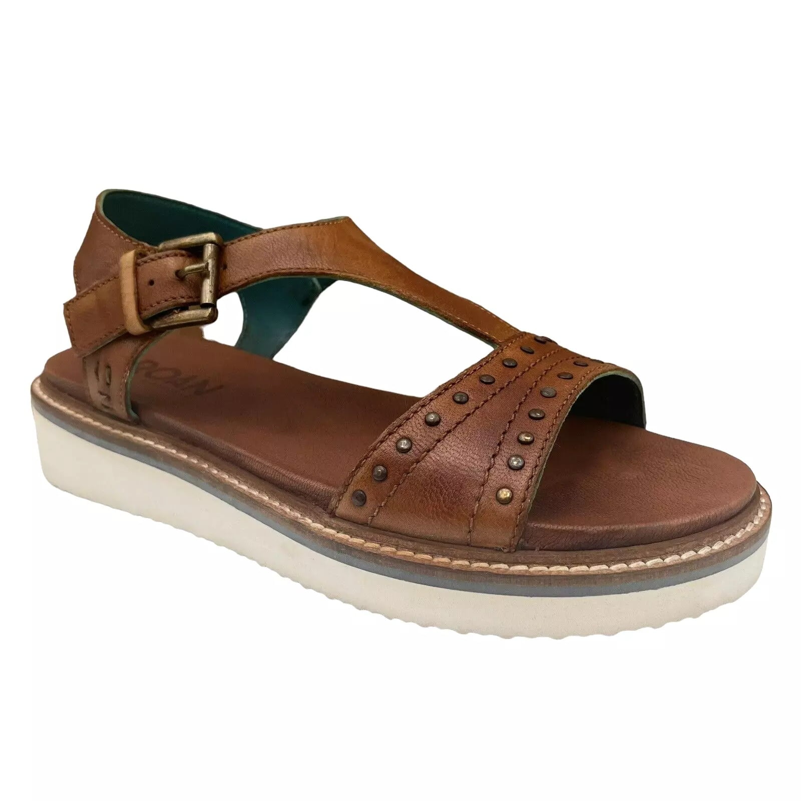 Roan By Bed Stu Women's Martina Leather Sandals Size 7.5 Brown/Tan-Hand ...