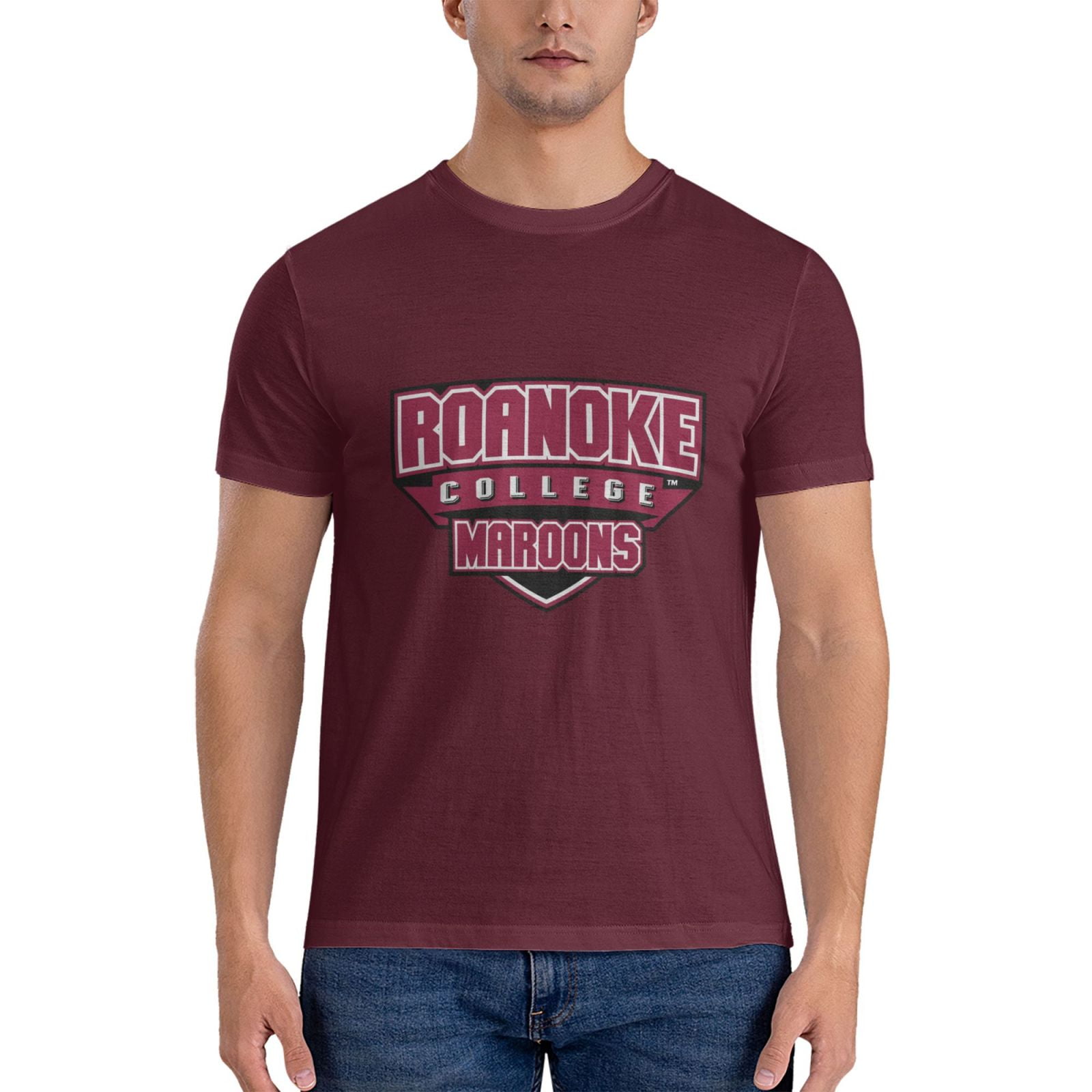 Roanoke College Logo Men'S Comfortable Summer Standard Short Sleeve T ...
