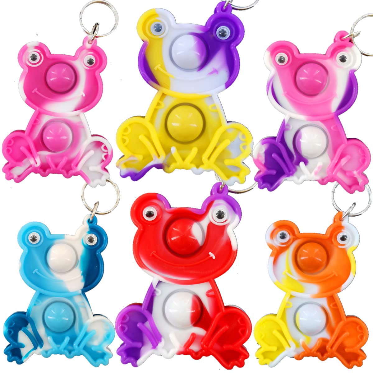 Roaqua 30 FrogITSC Fidget Pop Gifts Prizes For Kindergarten Kids,Bulk ...