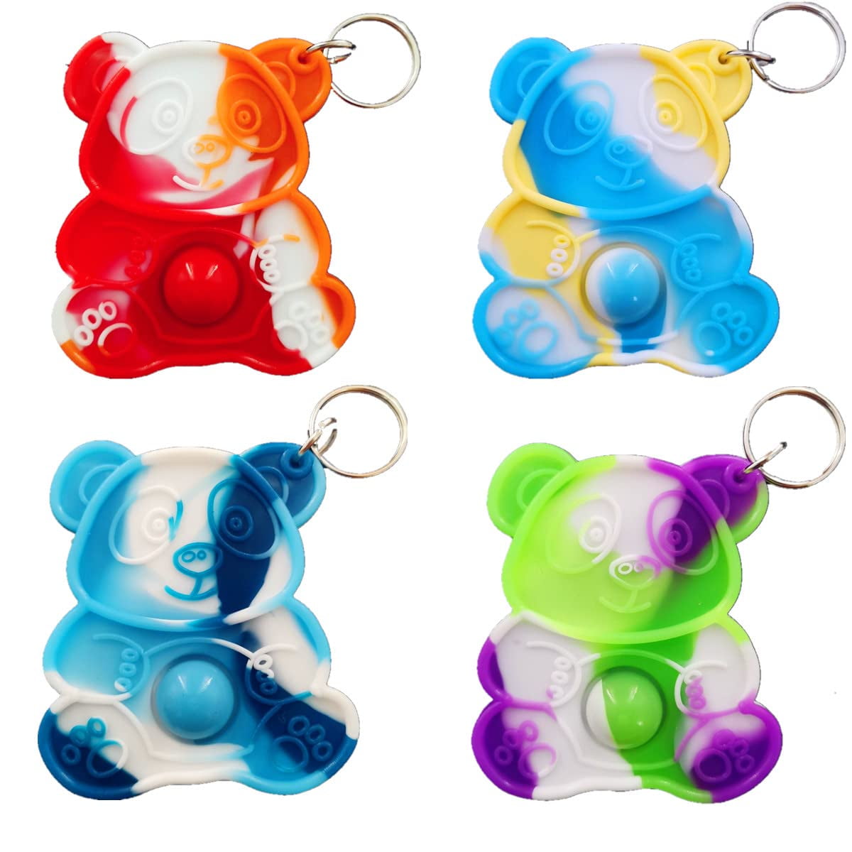 Roaqua 30 Panda Fidget Pop Gifts Prizes for Kindergarten Kids,Bulk Mini ...