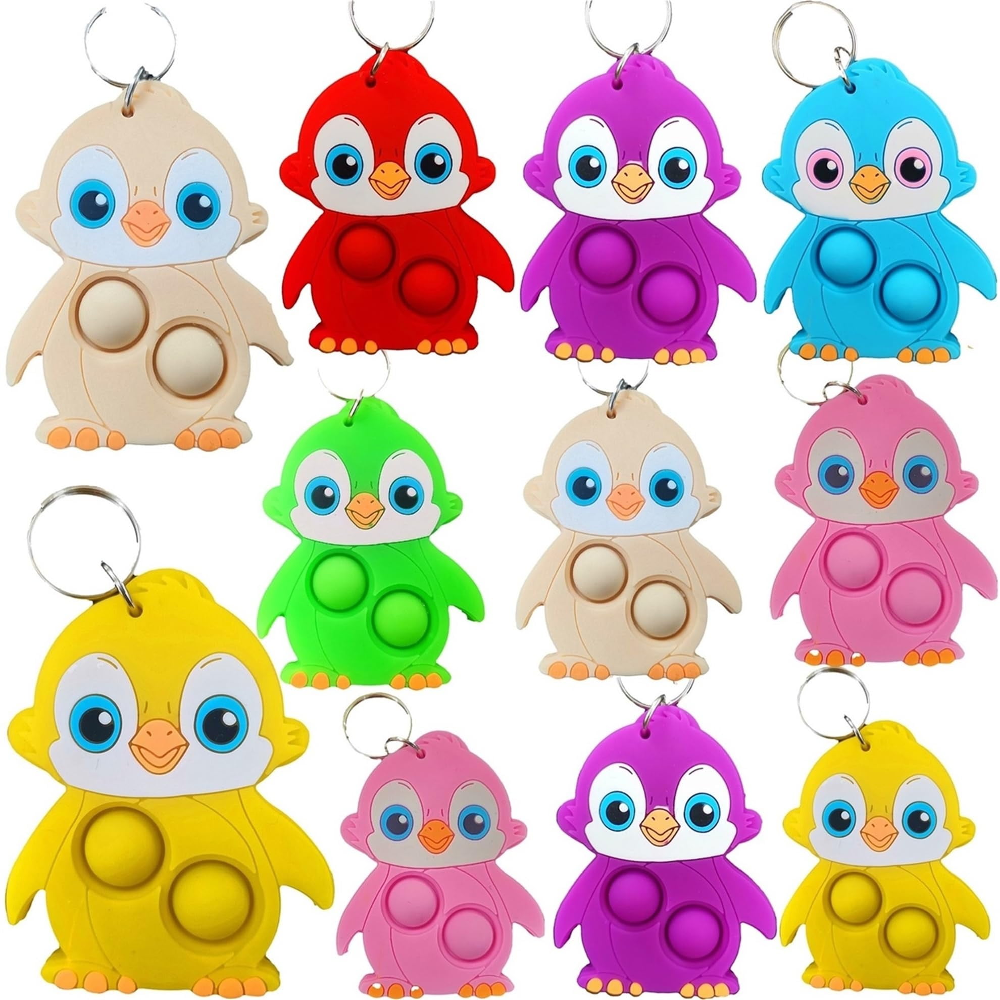 Roaqua Bulk 24 Packs Mini Backpack Pop Fidget Bubble Toys,Winter ...