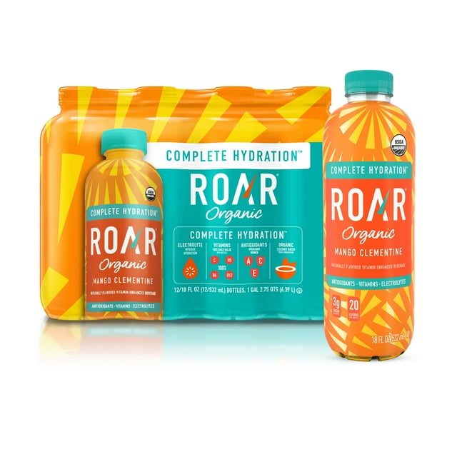 Roar Complete Hydration Organic - Mango Clementine - 12 x 18 oz ...