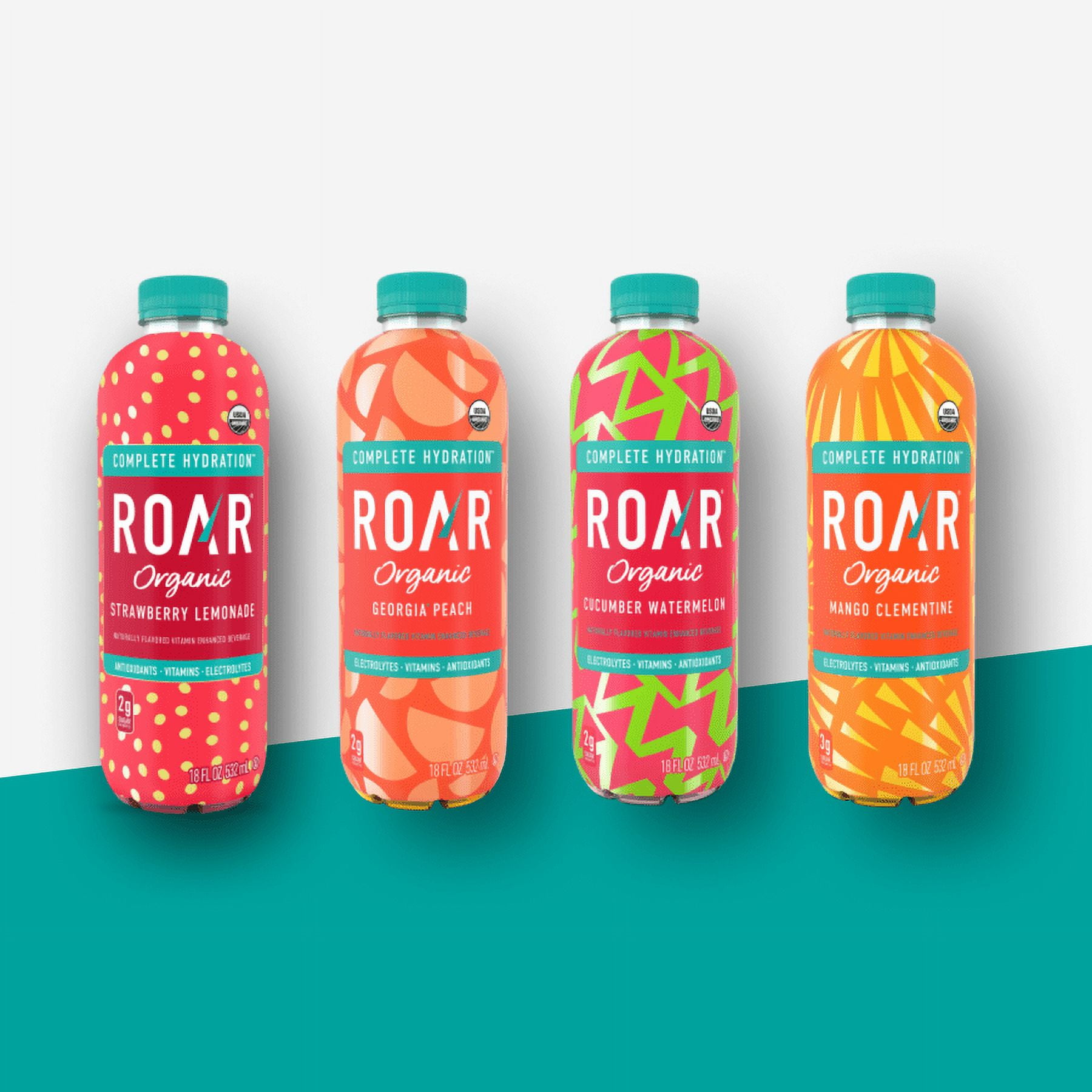 Roar Complete Hydration Organic Variety Pack - 12 x 18 oz - Walmart.com