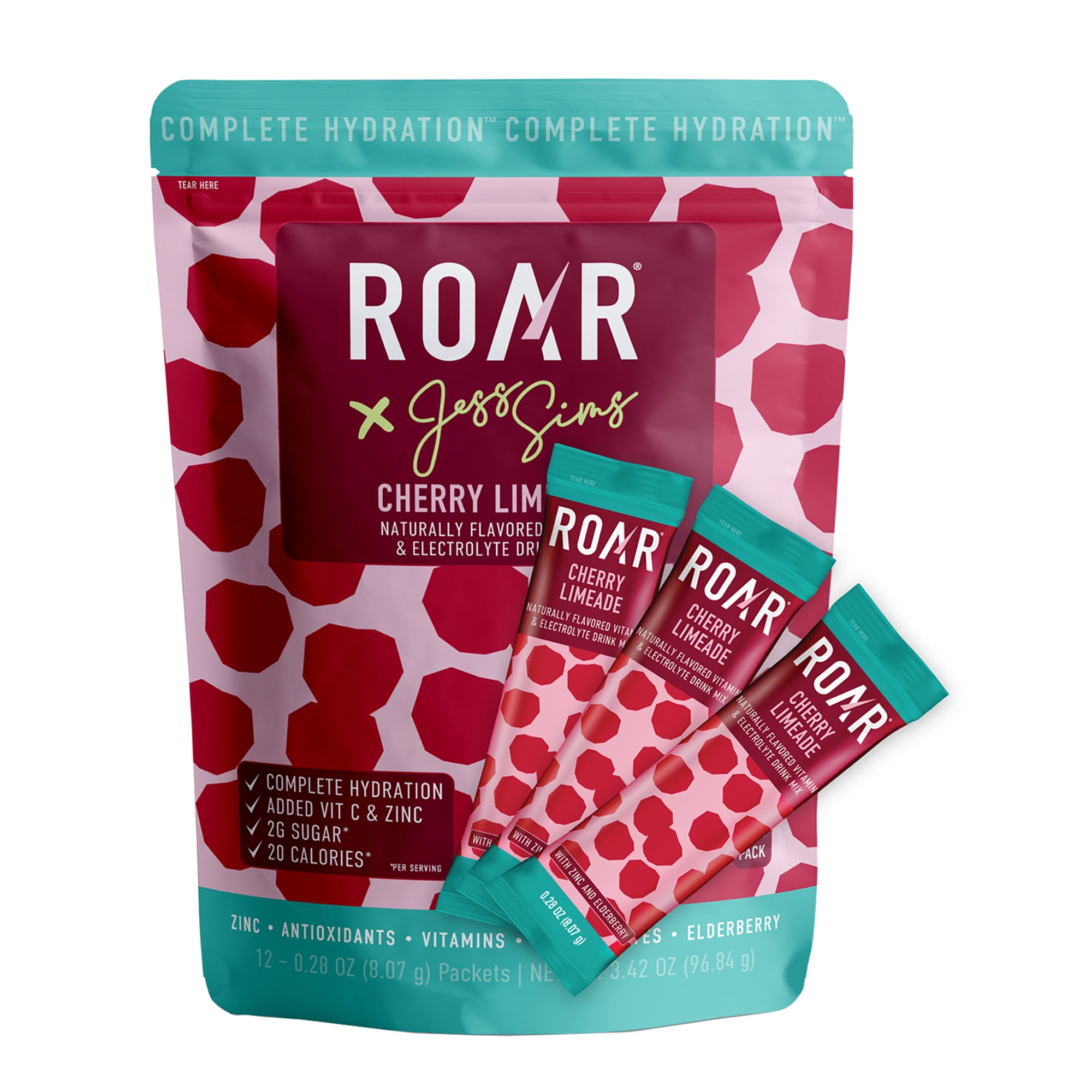 Roar Complete Hydration Powder Plus - Cherry Limeade - 12 X 0.28 oz ...