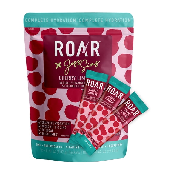 Roar Complete Hydration Powder Plus - Cherry Limeade - 12 X 0.28 oz ...