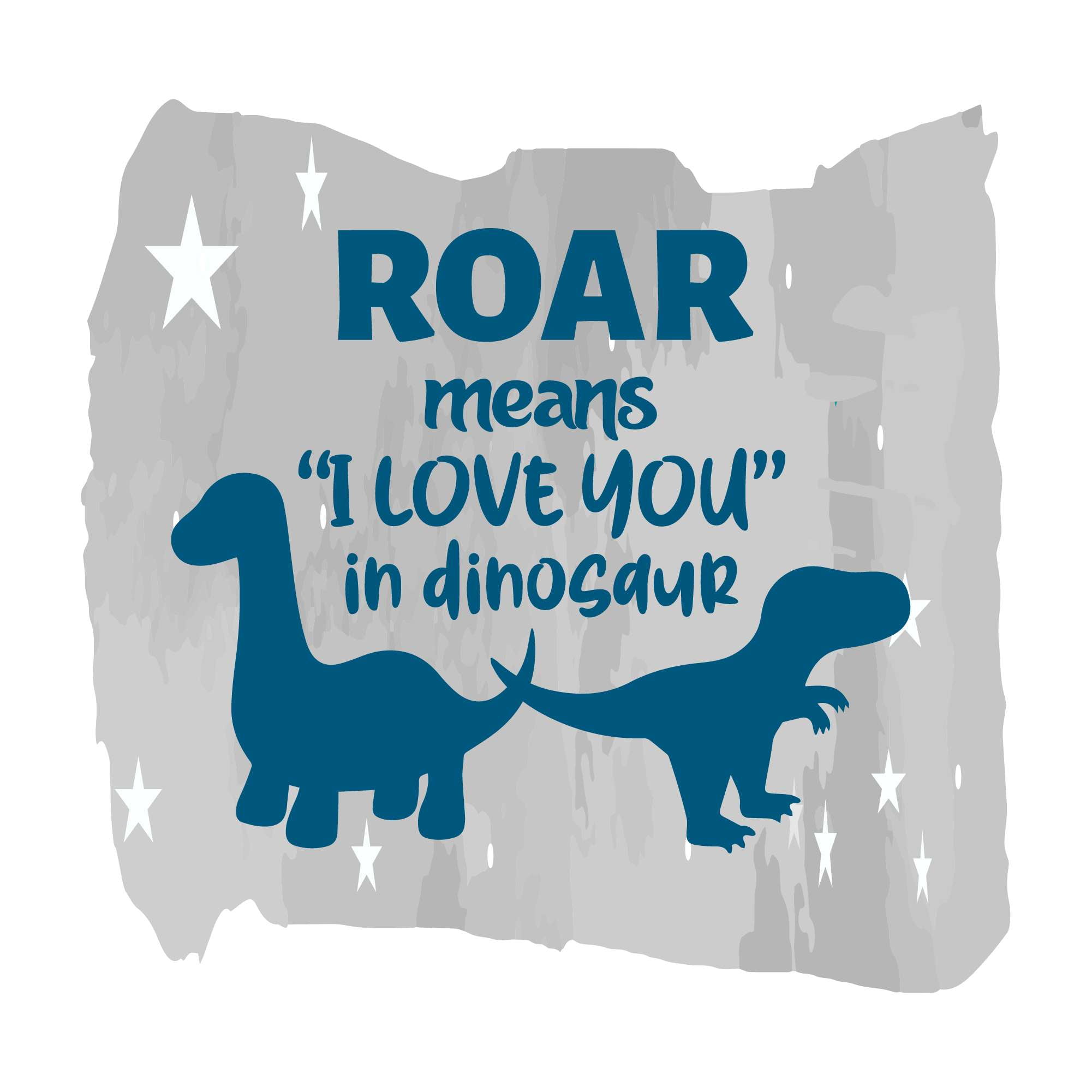 Roar Means I Love You In Dinosaur Cartoon Dinosaurs Kids Room Vinyl ...