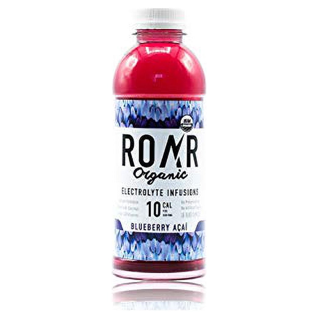Roar Organic Blueberry Acai Electrolyte Infused 18 oz Plastic Bottles ...