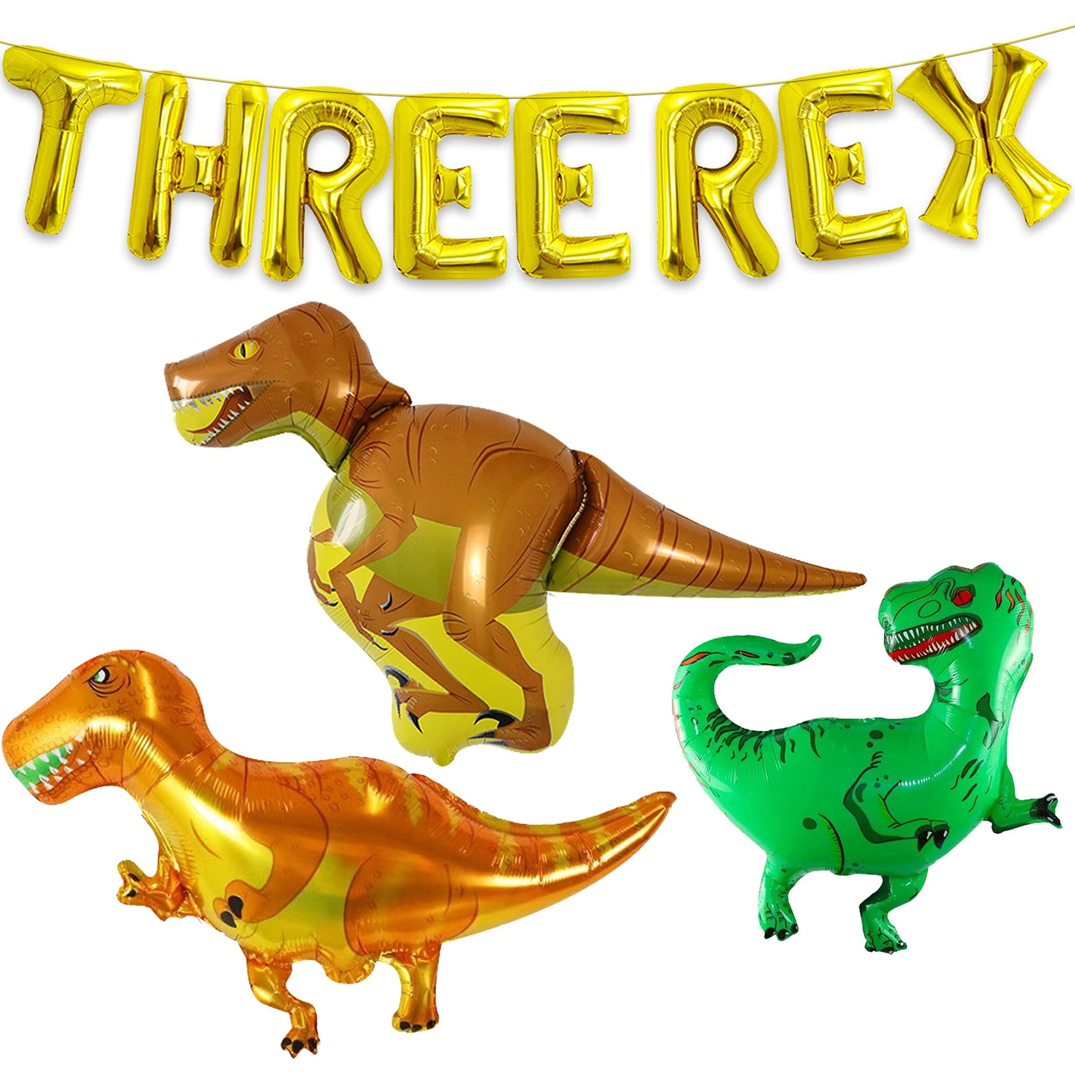 RoarFest DinoBlast 48" Balloon Trio - Three Rex Birthday Bash Kit ...