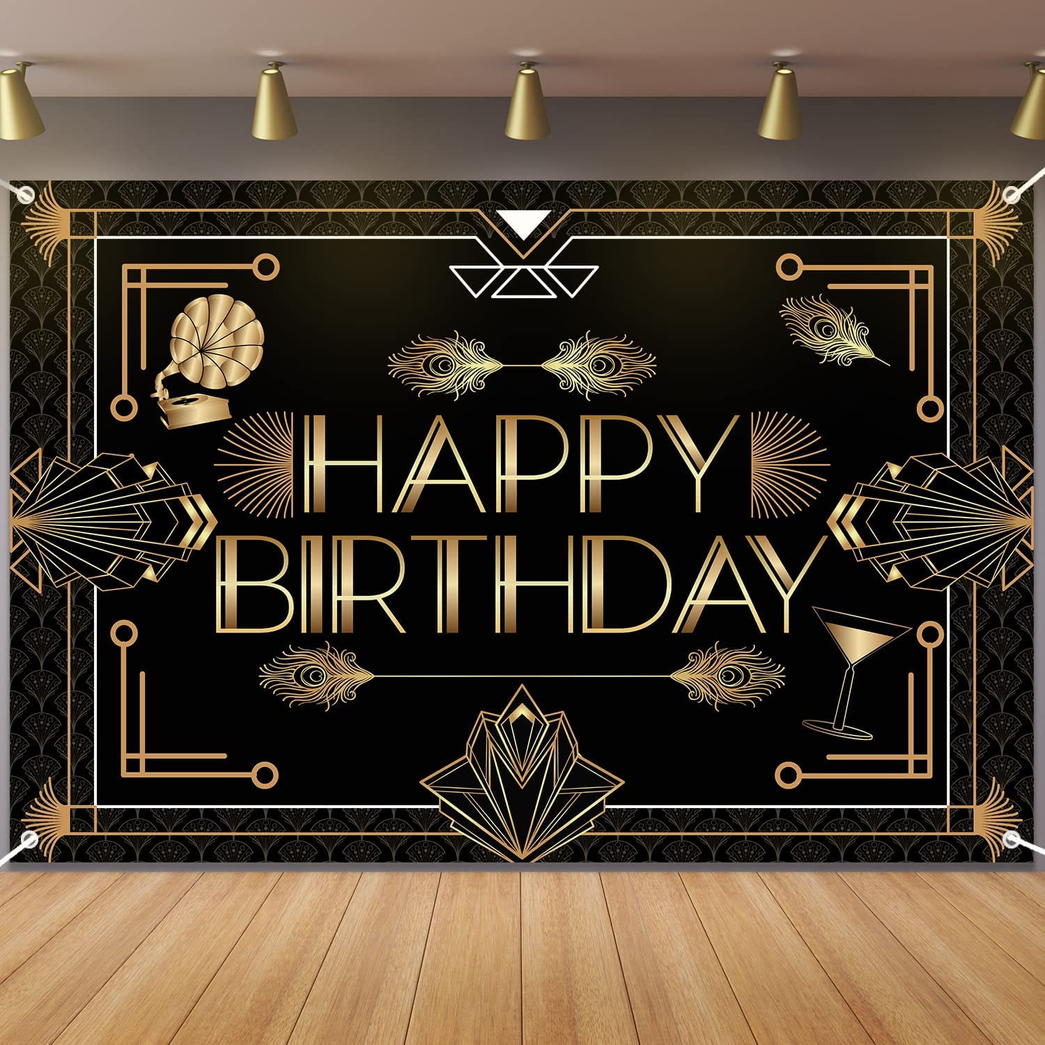Roaring 20s Party Decorations Birthday Backdrop Banner for Women Men ...