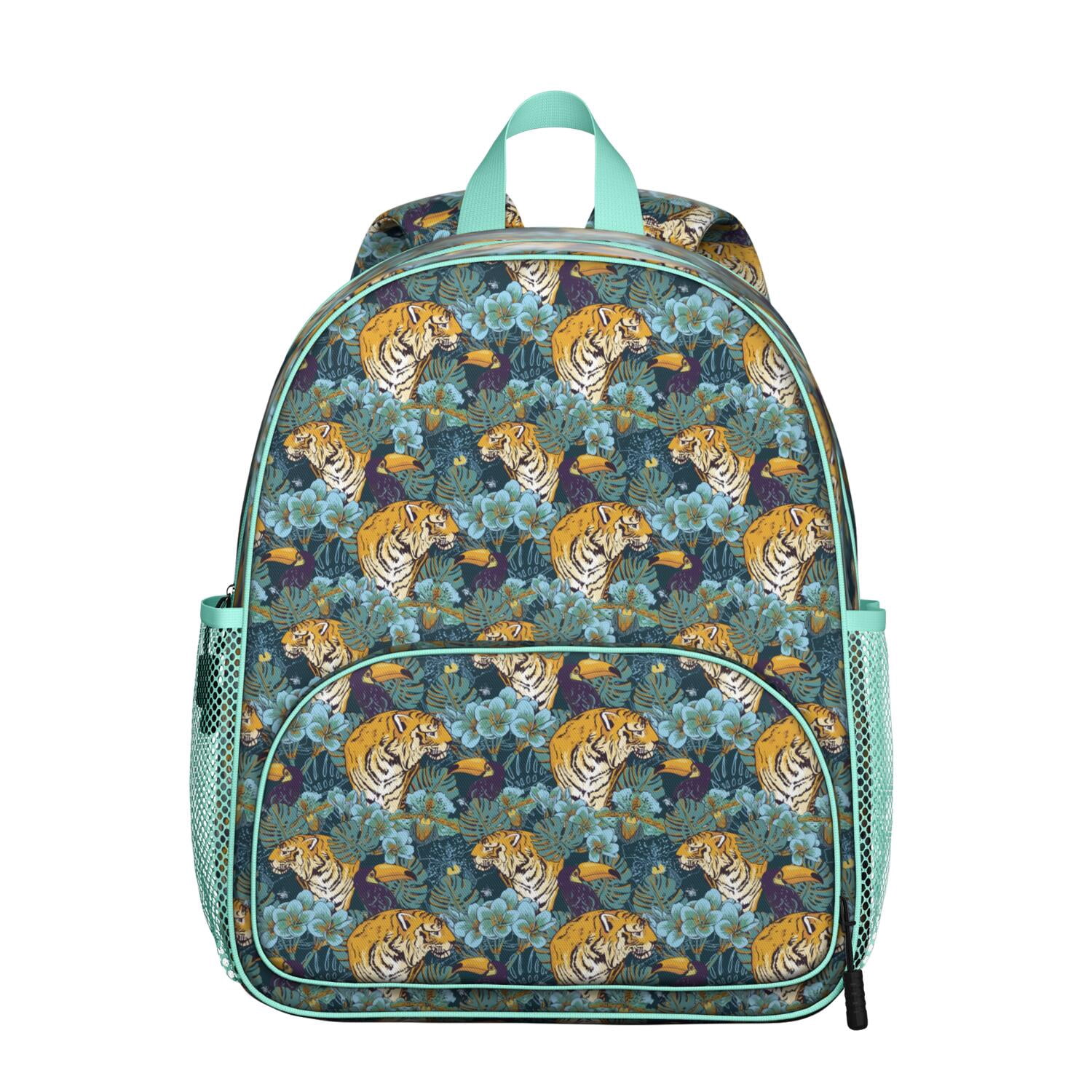 Roaring Bengal Tiger Student Backpack – Cartoon Jungle Cat Print with ...