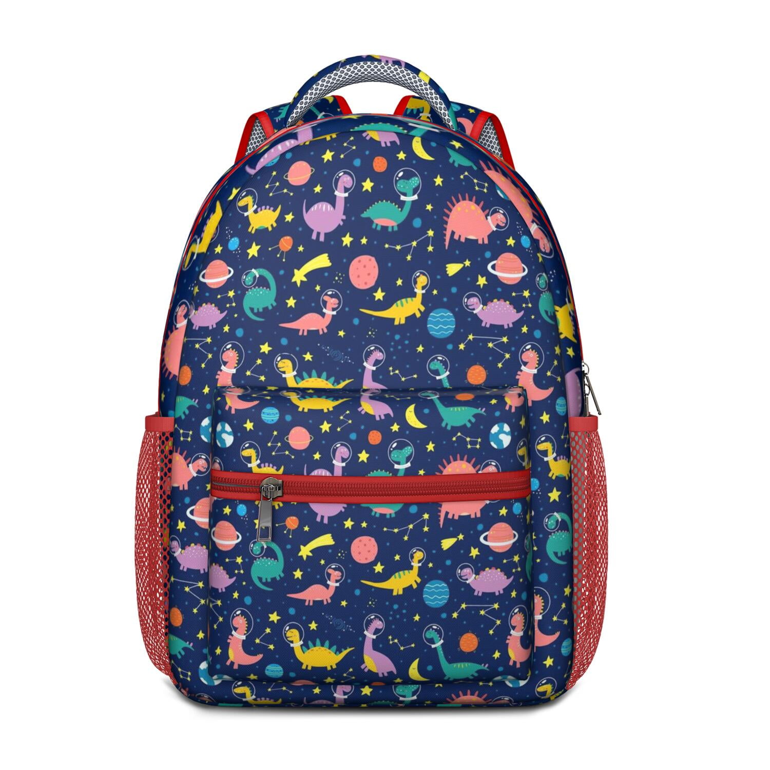Roaring Dinosaur in Nature Print Backpack – Vibrant Dino Pattern School ...
