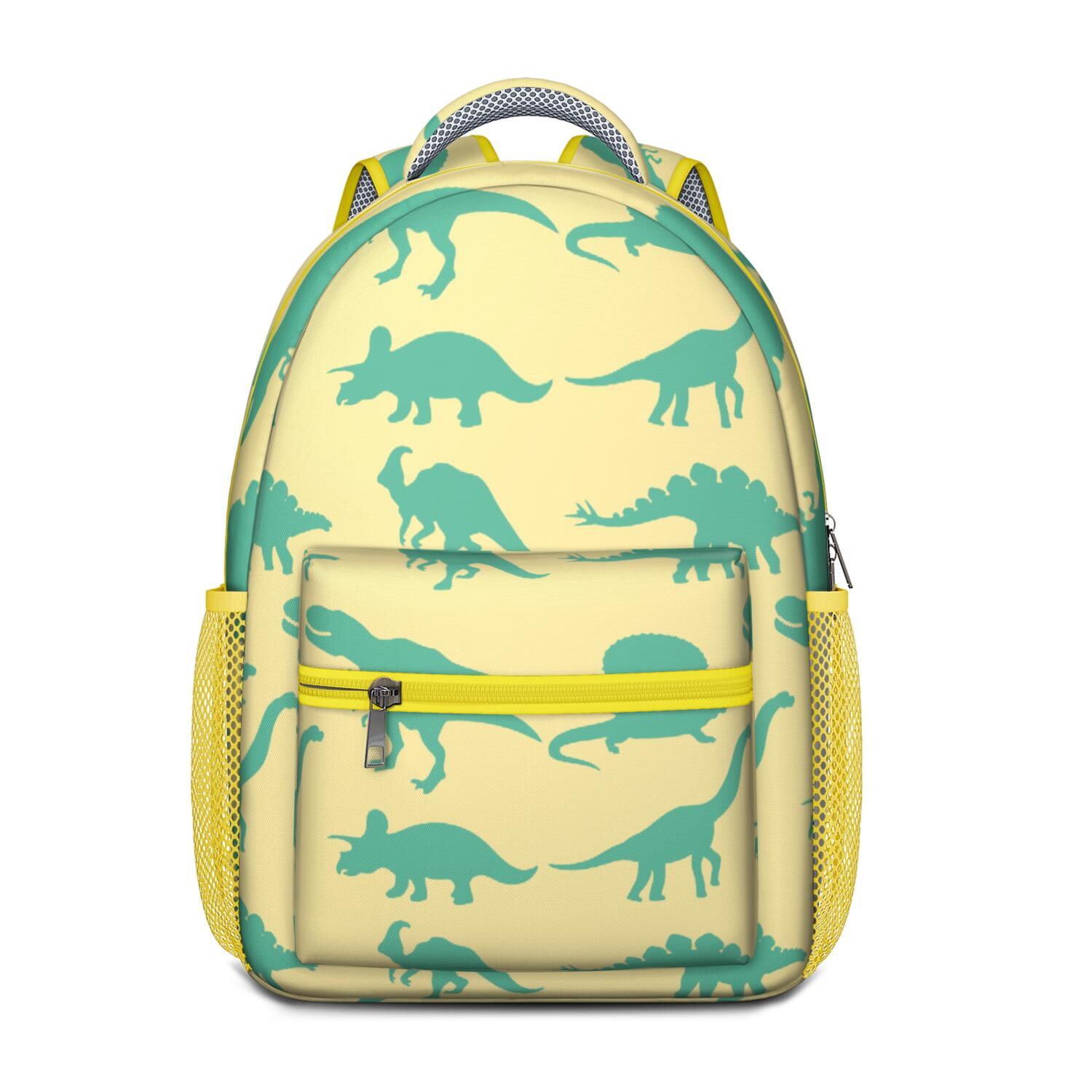 Roaring Dinosaur in Nature Print Backpack – Vibrant Dino Pattern School ...