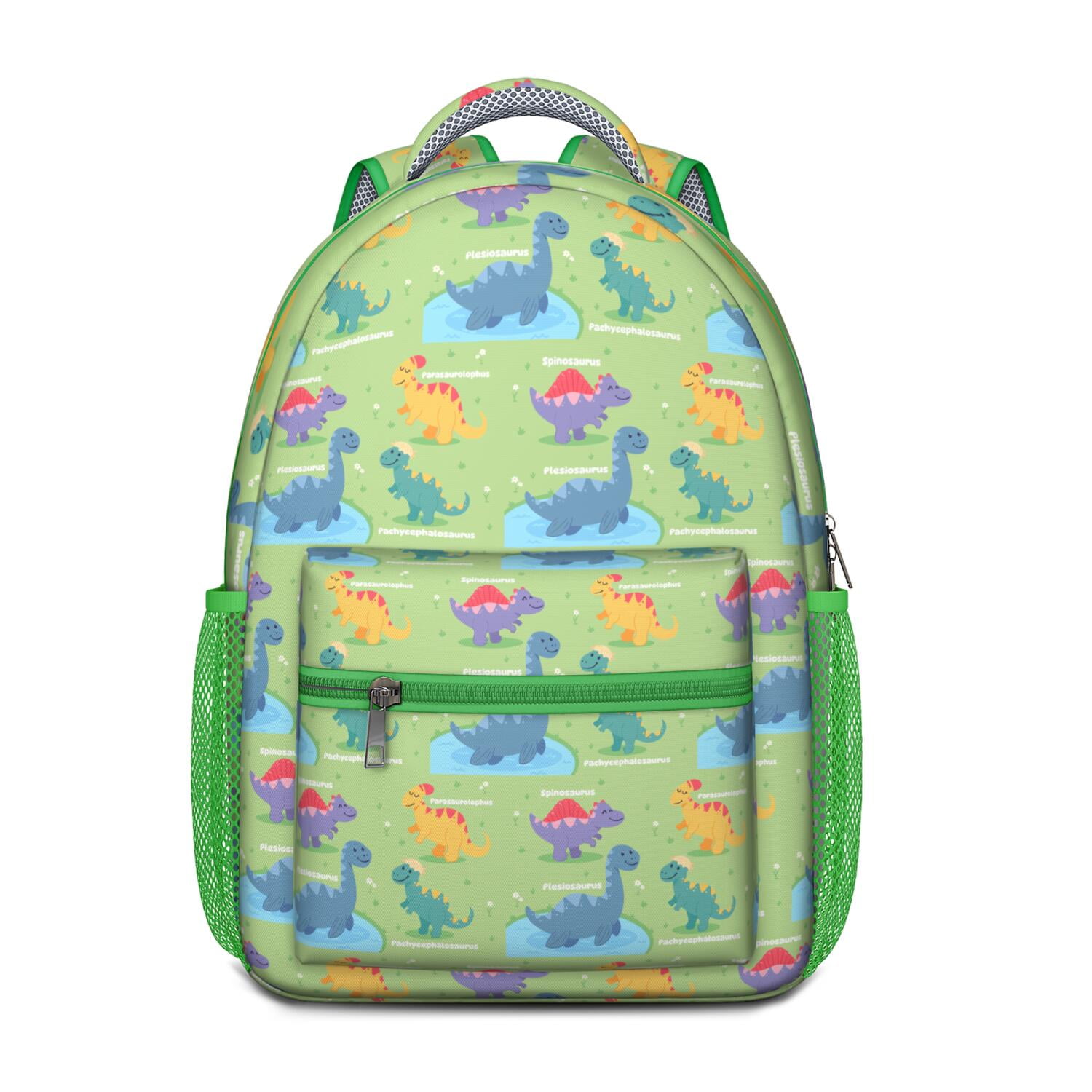 Roaring Dinosaur in Nature Print Backpack – Vibrant Dino Pattern School ...