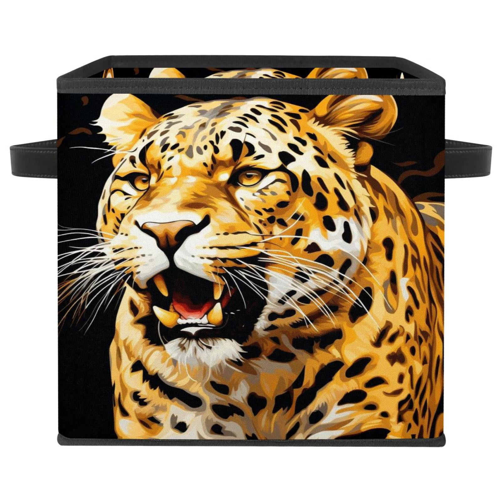 Roaring Leopard Storage Bins, Extra Large Closet Storage Cube for ...