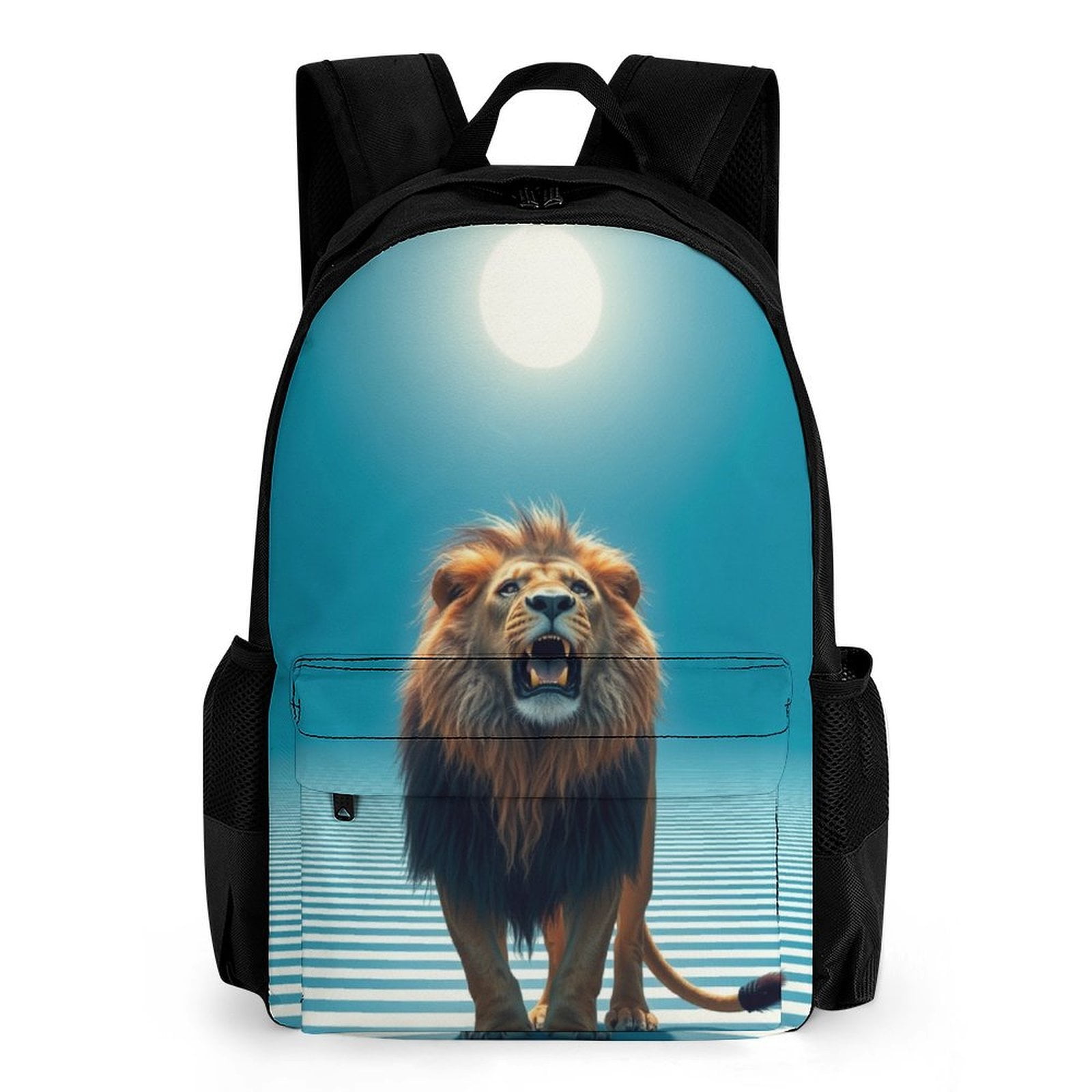 Roaring Lion Moonlit Scene Backpack Student Leisure Bags Colorful ...