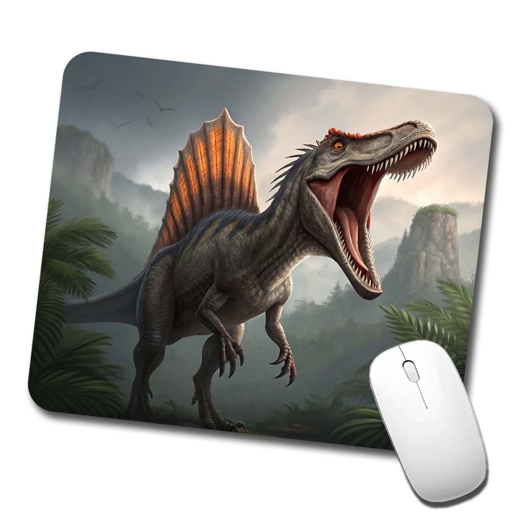 Roaring Spinosaurus Dinosaur Scary Mouse Pad Low Profile Gaming Mat ...