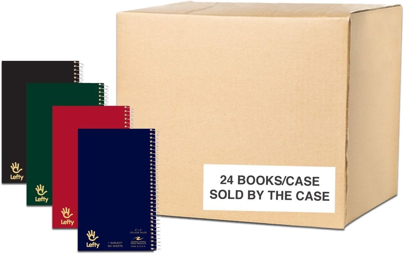 Roaring Spring 24 Pack Lefty Spiral Journal, College Ruled Small Left ...