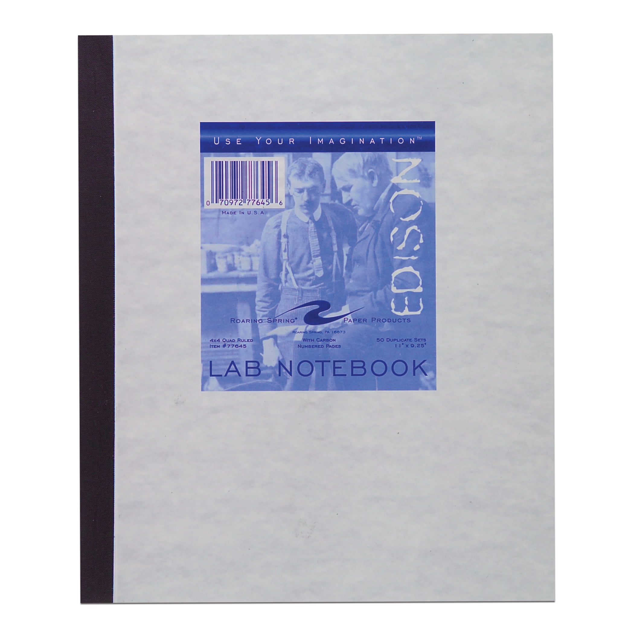 Roaring Spring Lab Notebook with Carbon Paper, 11"x9.25", White ...