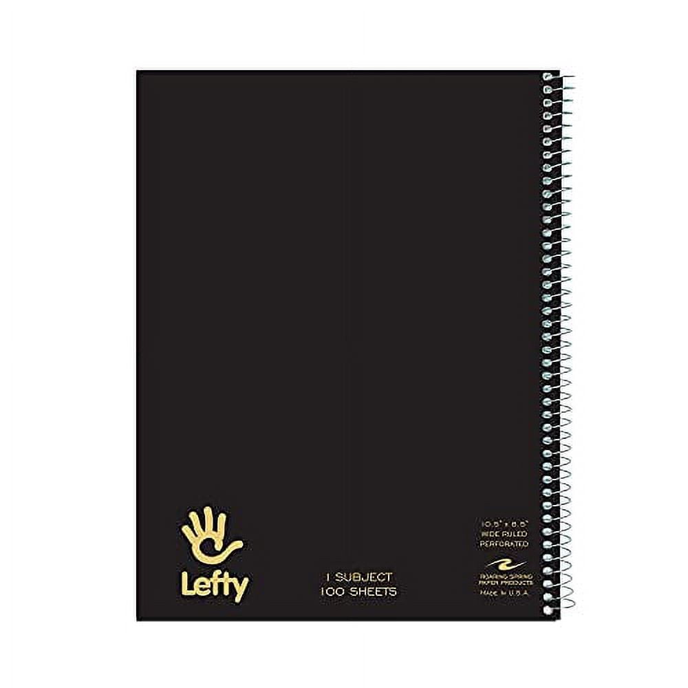 Roaring Spring Lefty Wirebound Spiral Left Handed Notebook, One Subject ...
