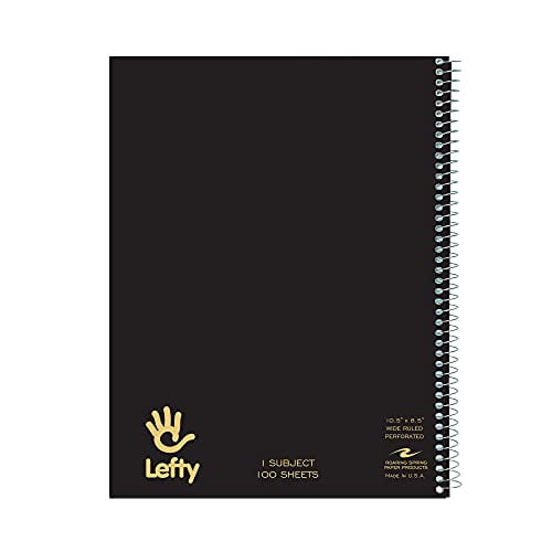Roaring Spring Lefty Wirebound Spiral Left Handed Notebook, One Subject ...