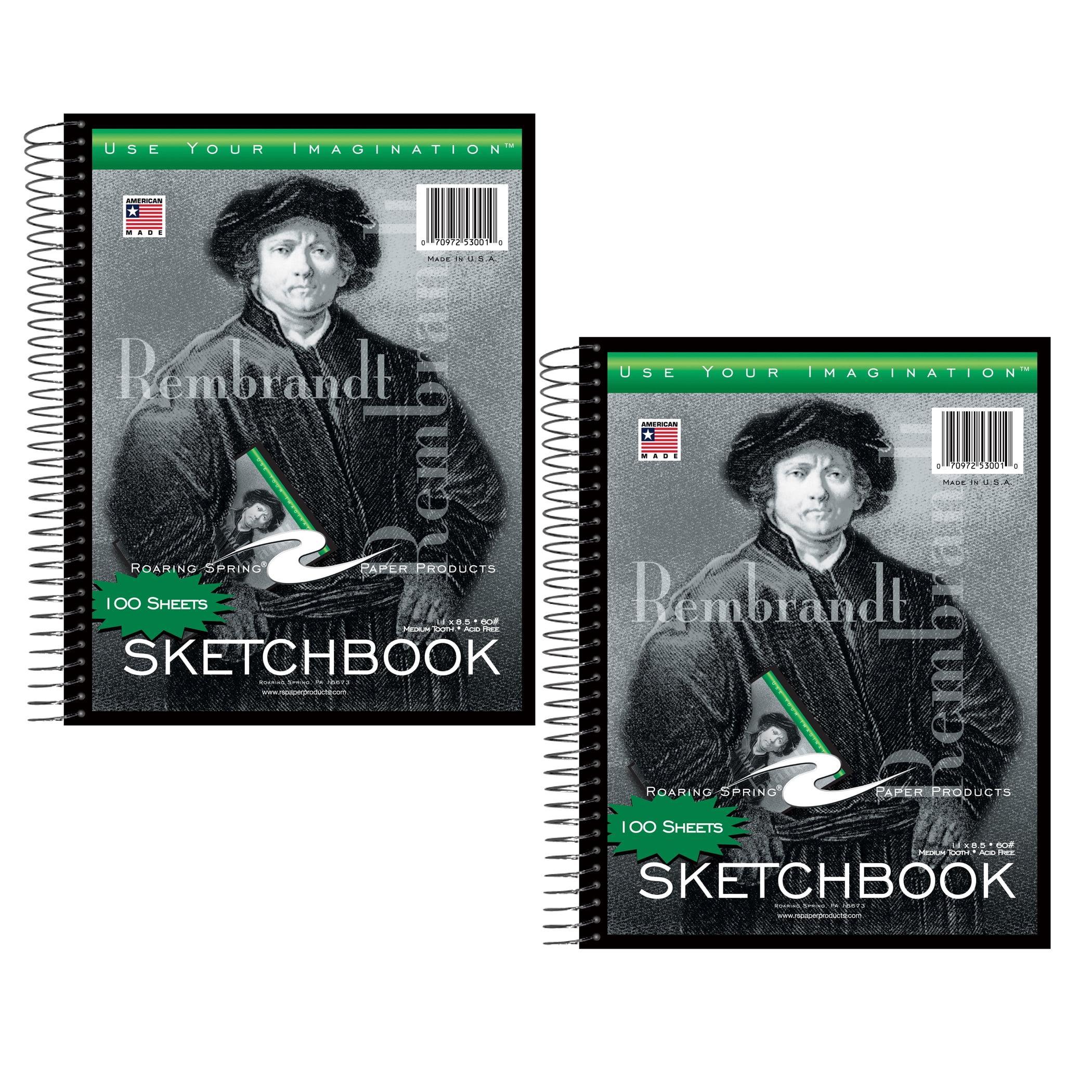 Roaring Spring Paper Products Sketchbook, 11" x 8-1/2", 100 Sheets ...