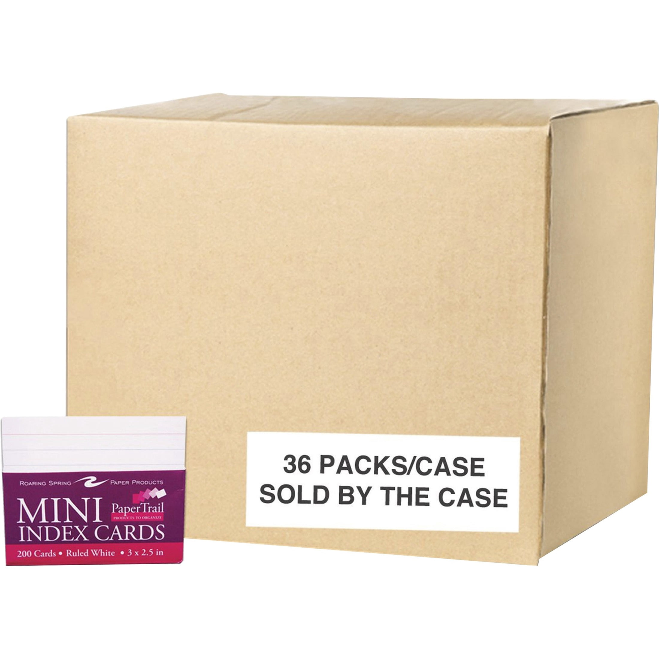 Roaring Spring PaperTrail Ruled Index Cards (200 Count), 1 Case (36 ...