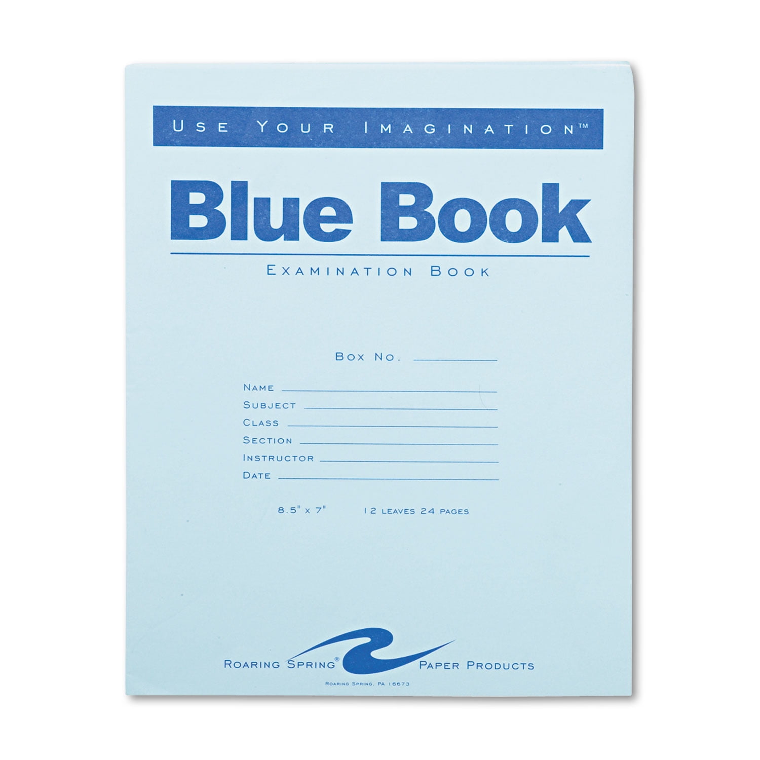 Roaring Spring, ROA77513EA, Wide-ruled Blue Examination Book, 1 Each ...