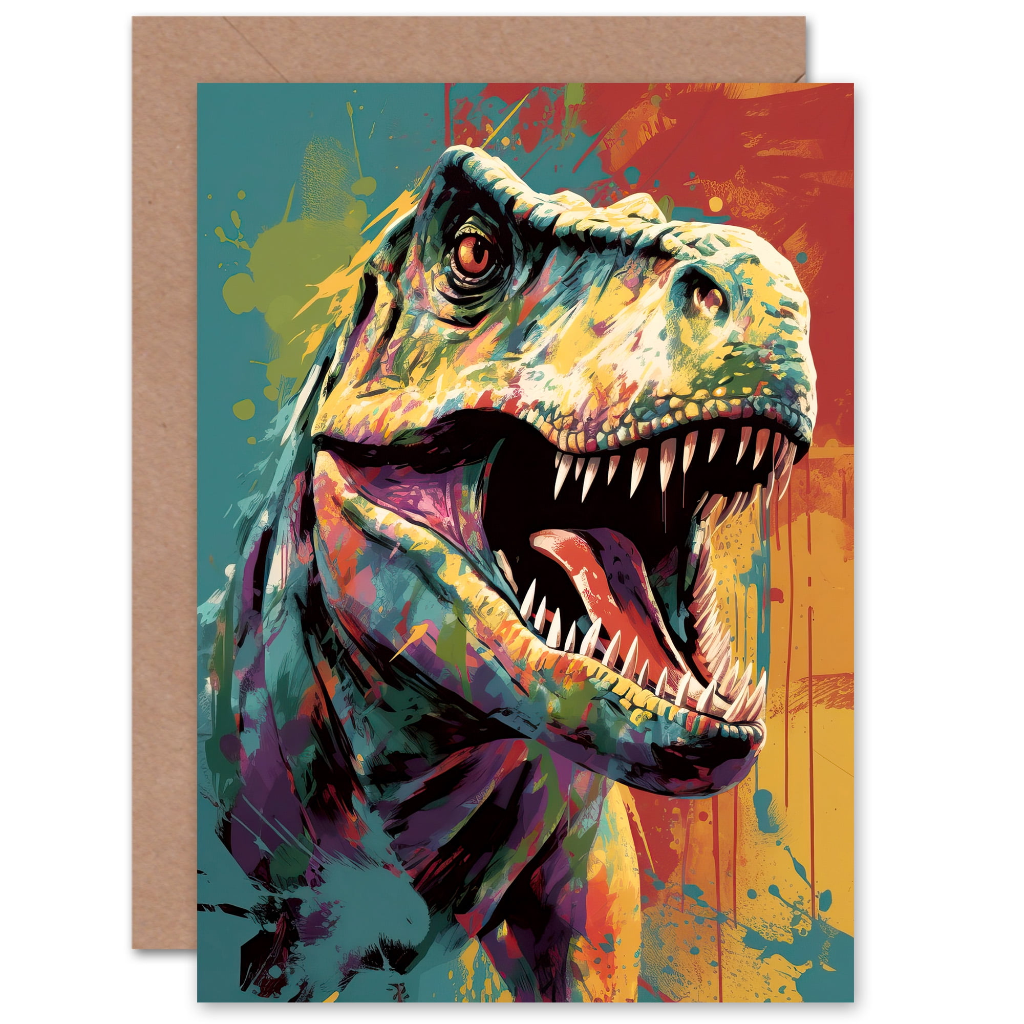 Roaring T-Rex Dinosaur Kids for Child Children Birthday Thank You ...