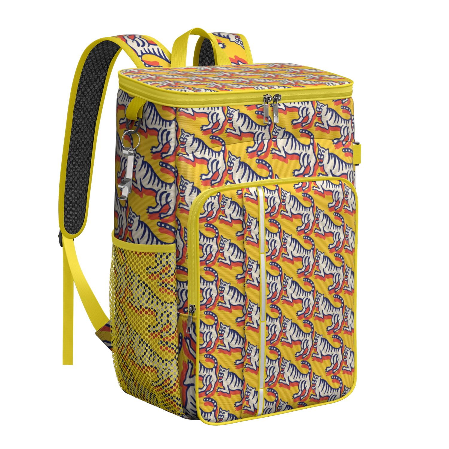 Roaring Tiger Face Artistic Backpack Cooler, Insulated Leakproof Cooler ...