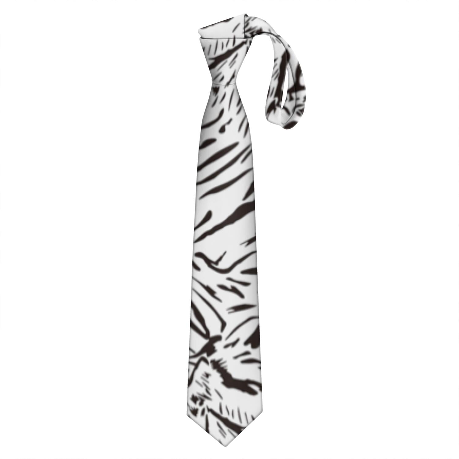 Roaring Tiger Tribal Pattern Men's Tie - Elegant Satin Fabric with ...