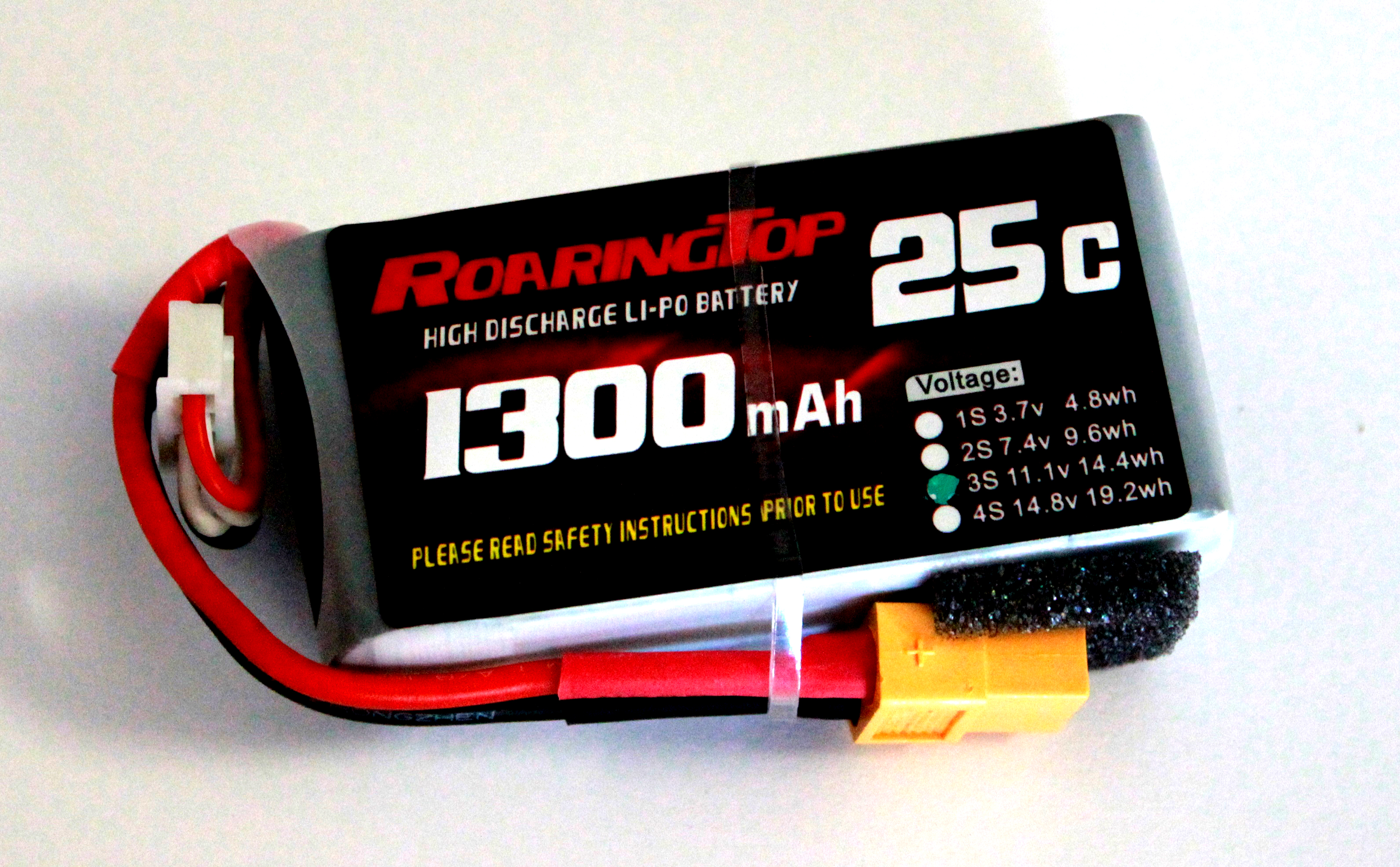 Roaring Top 25C 1300mah 3S LiPo Battery Pack with XT60 Plugs - Walmart.com