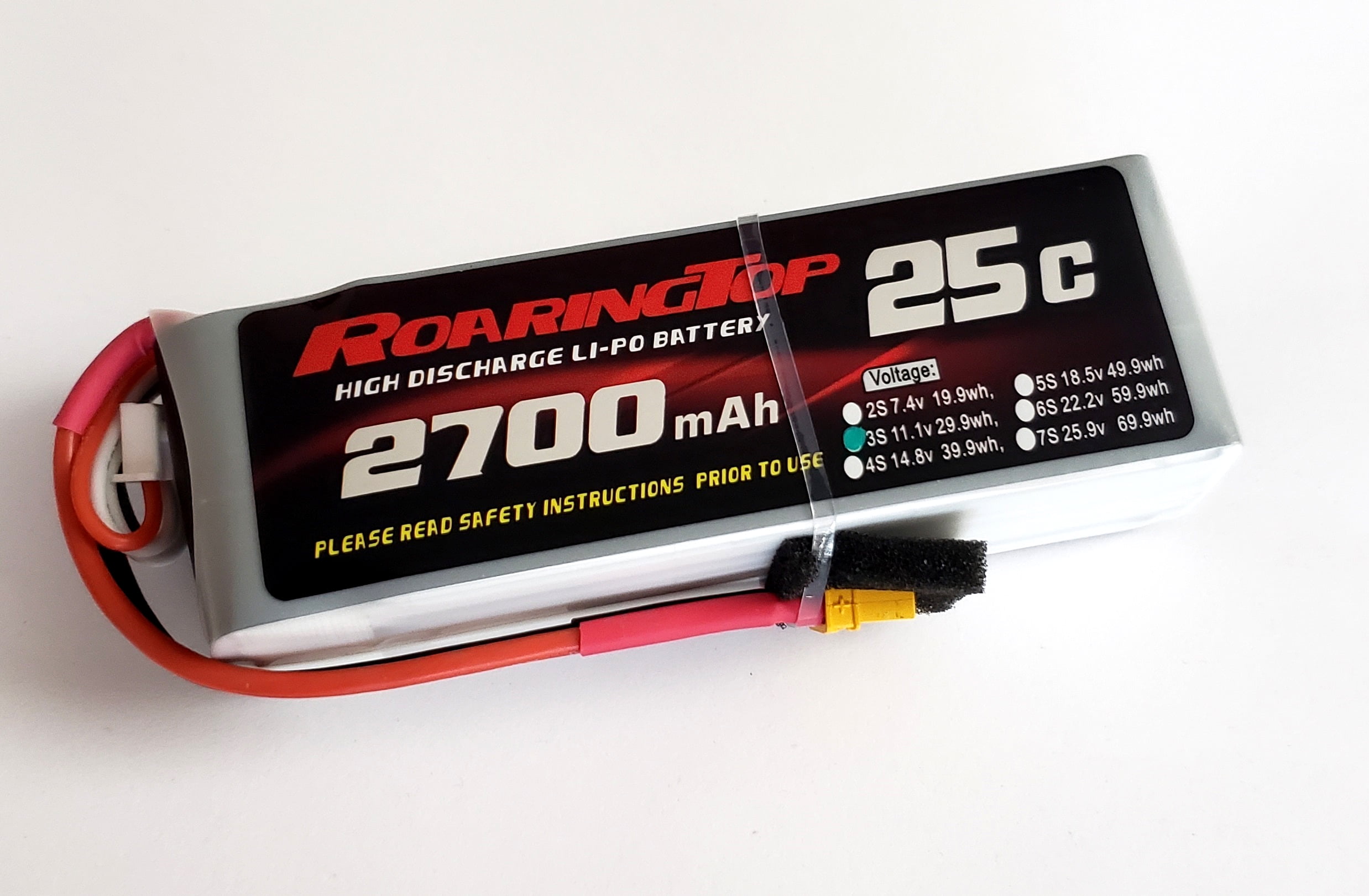 Roaring Top 25C 2700mah 3S Drone LiPo Battery Pack with XT60 Plugs - Walmart.com