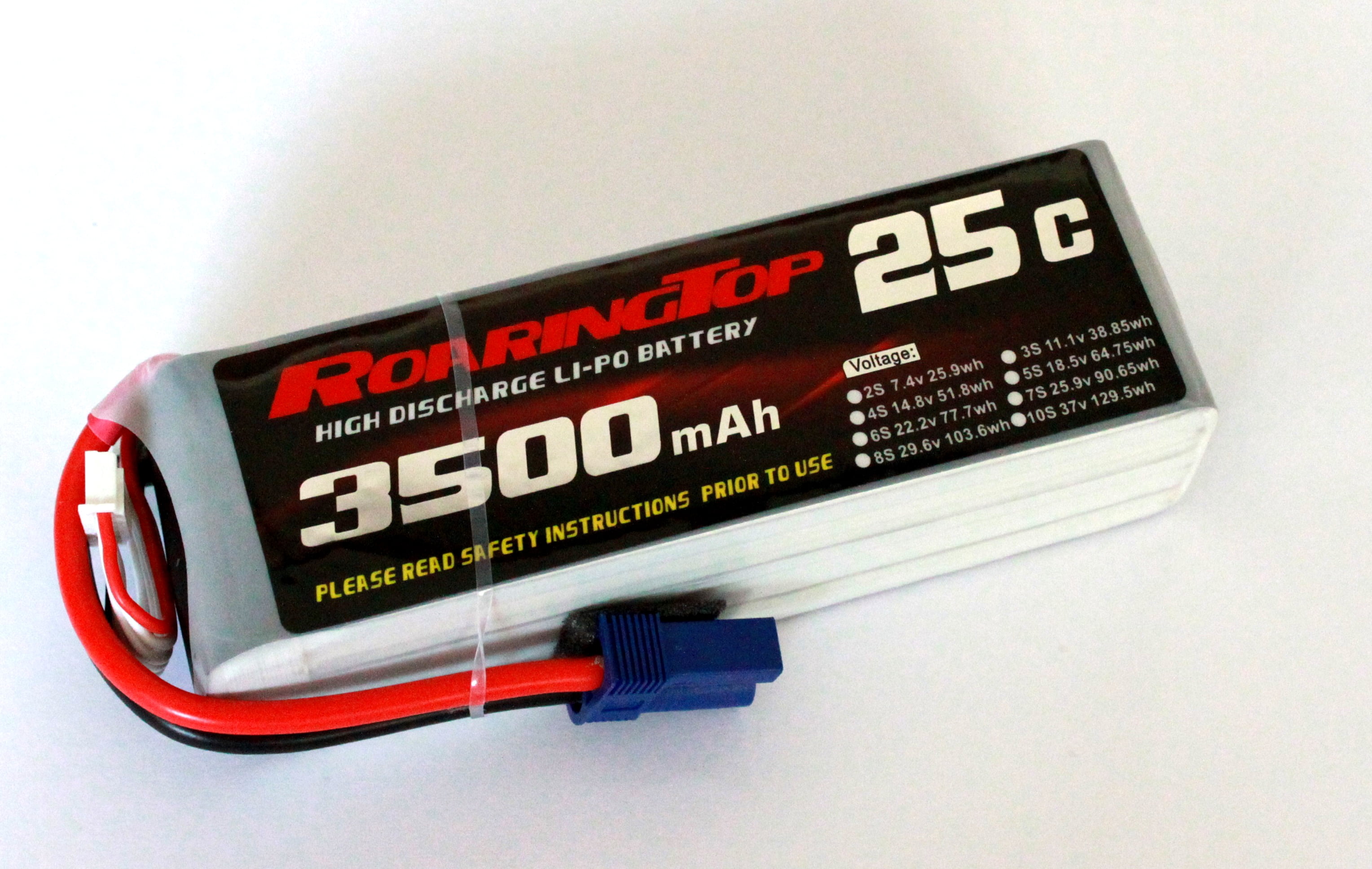 Roaring Top 25C 3500mAh 6S 22.2V LiPo Battery Pack with EC5 Plug - Walmart.com