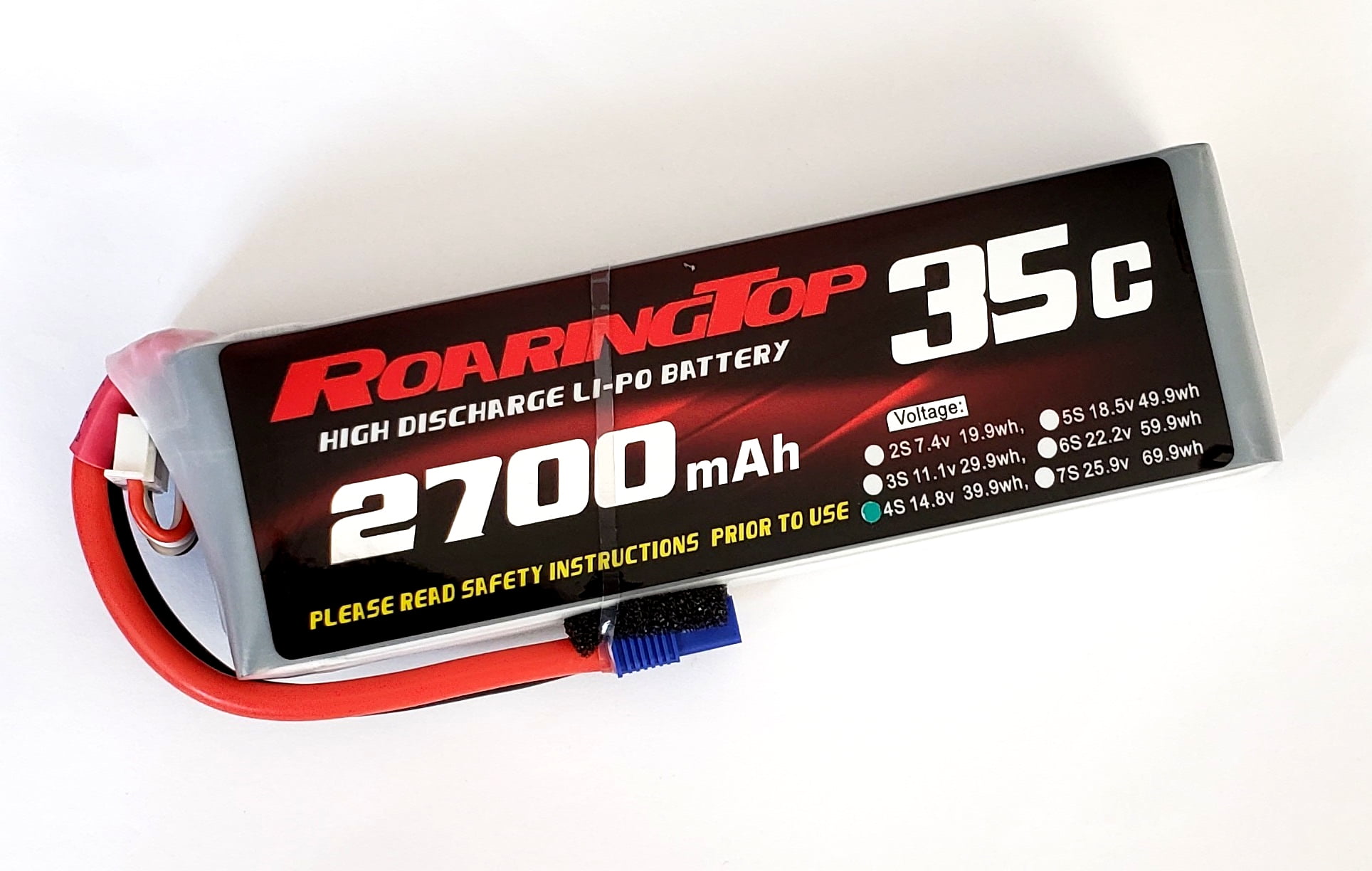 Roaring Top 35C 2700mAh 4S 14.8V LiPo Battery Pack with EC3 Plug ...