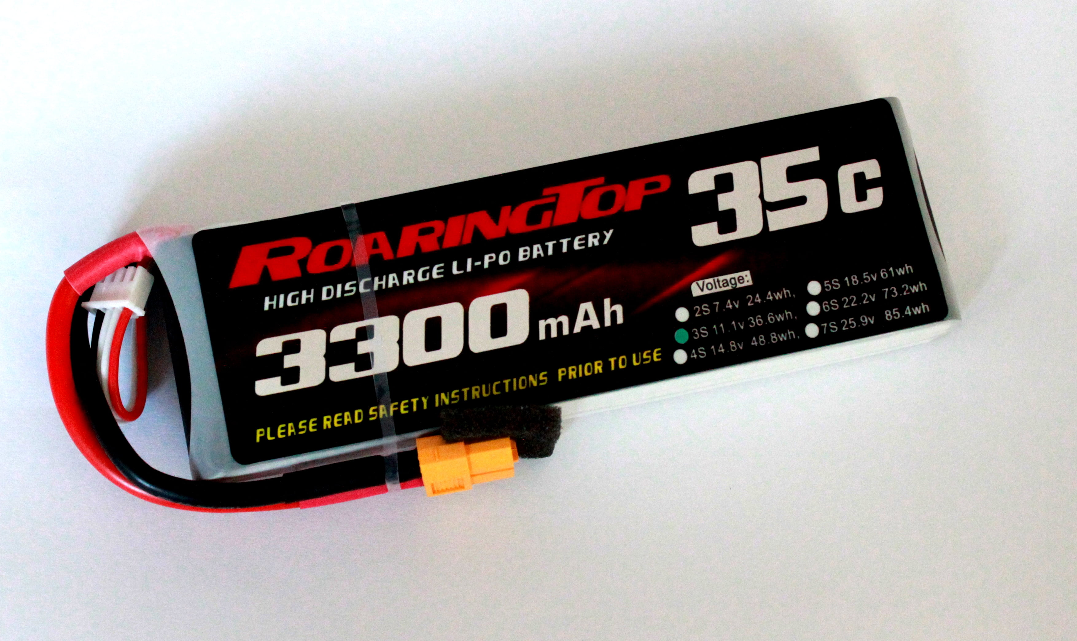 Roaring Top 35C 3300mah 3S LiPo Battery Pack with XT60 Connector - Walmart.com